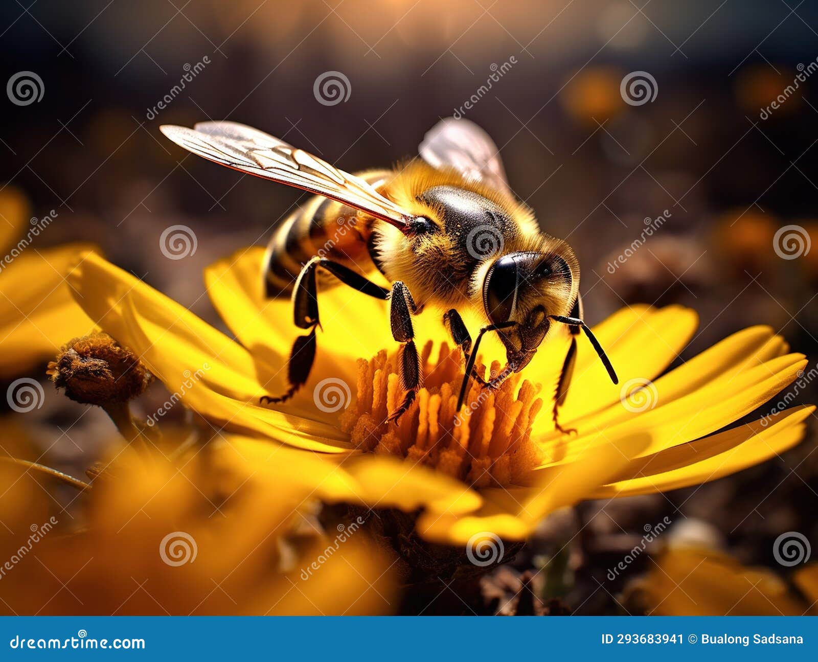 Ai Generated Illustration Wildlife Concept of Bee Stock Illustration ...