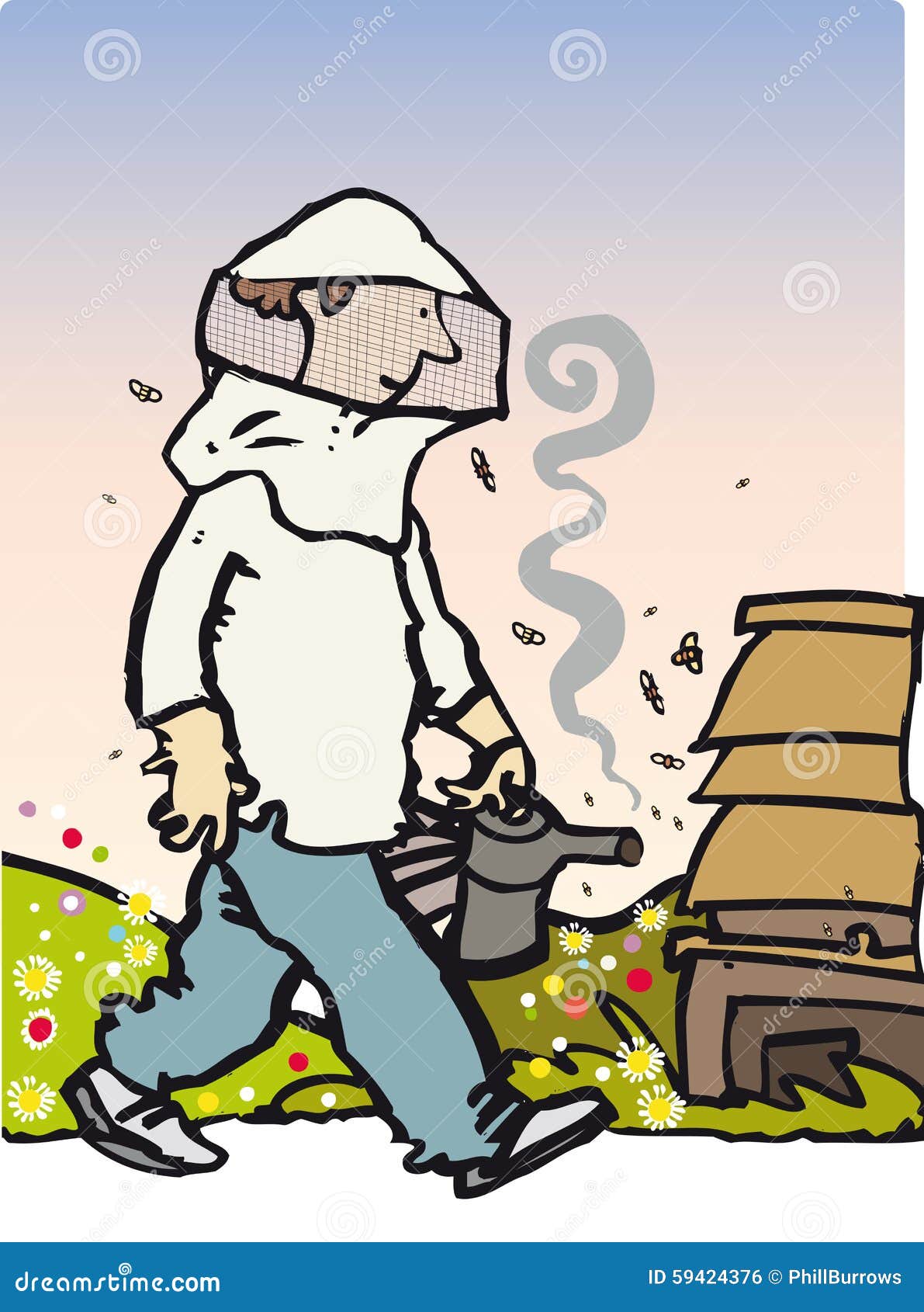 Bee man stock vector. Illustration of gear, calming, manuka - 59424376