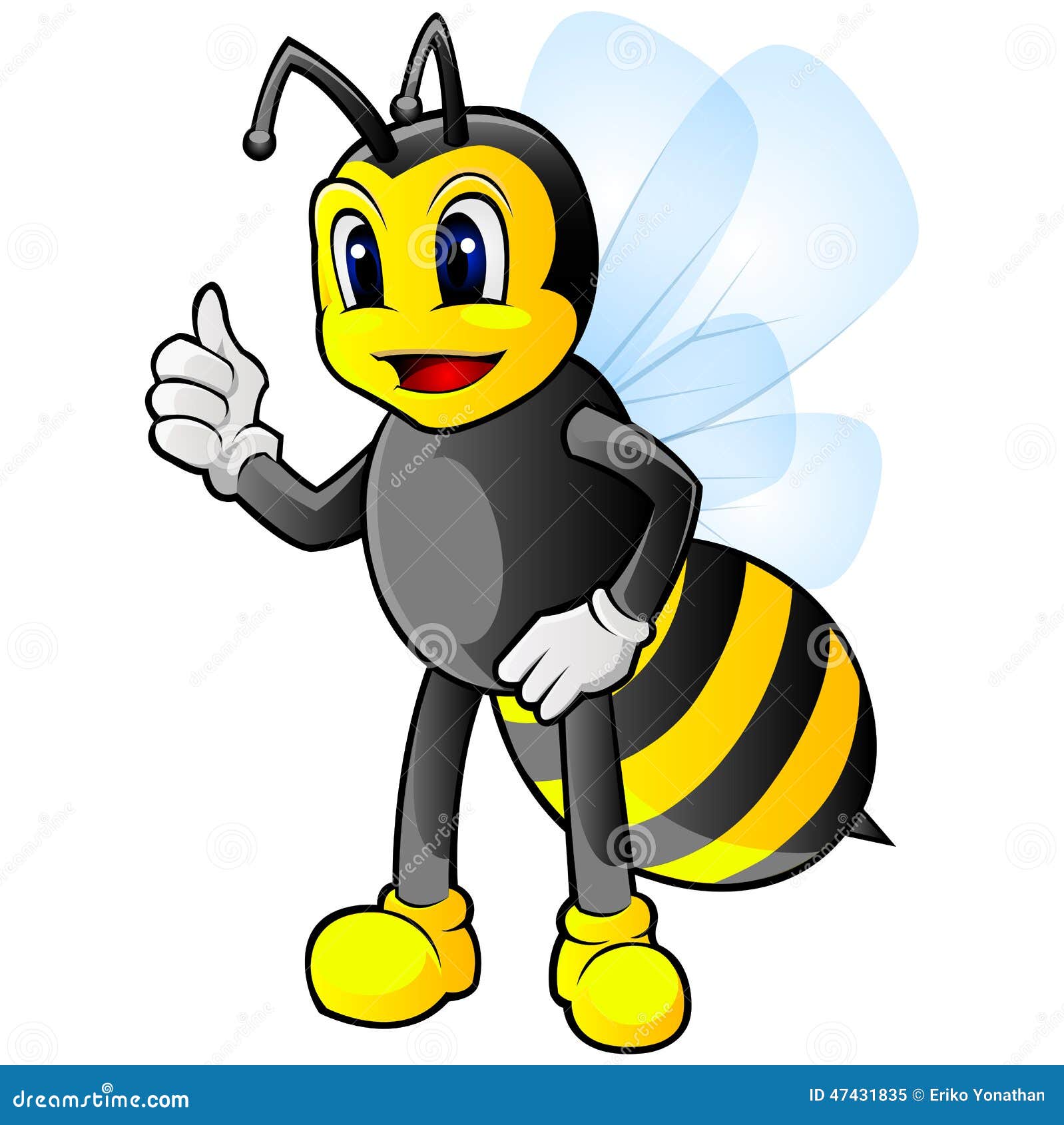 Bee Mascot stock vector. Illustration of insect, caricature - 47431835