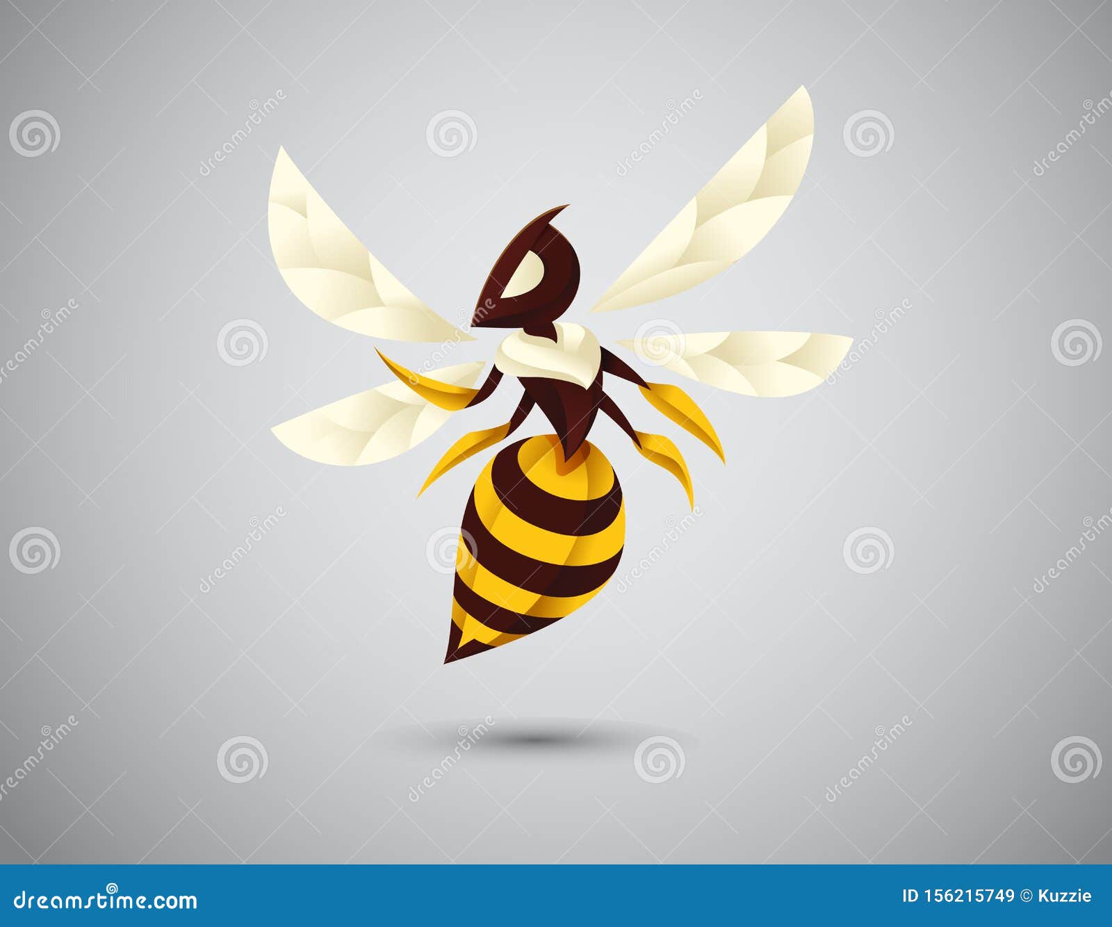 Cool Bee Mascot stock vector. Illustration of logo, funny - 156215749