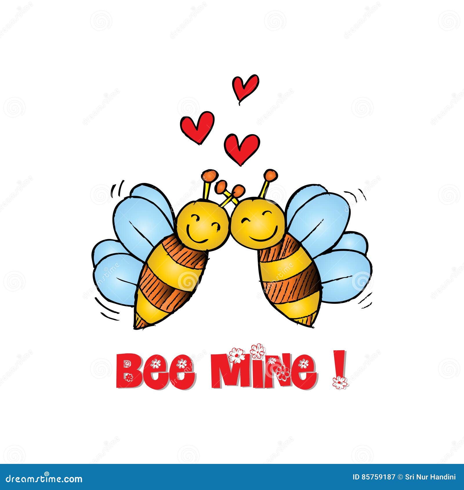 Bee Mine Valentine stock illustration. Illustration of bumblebee - 85759187