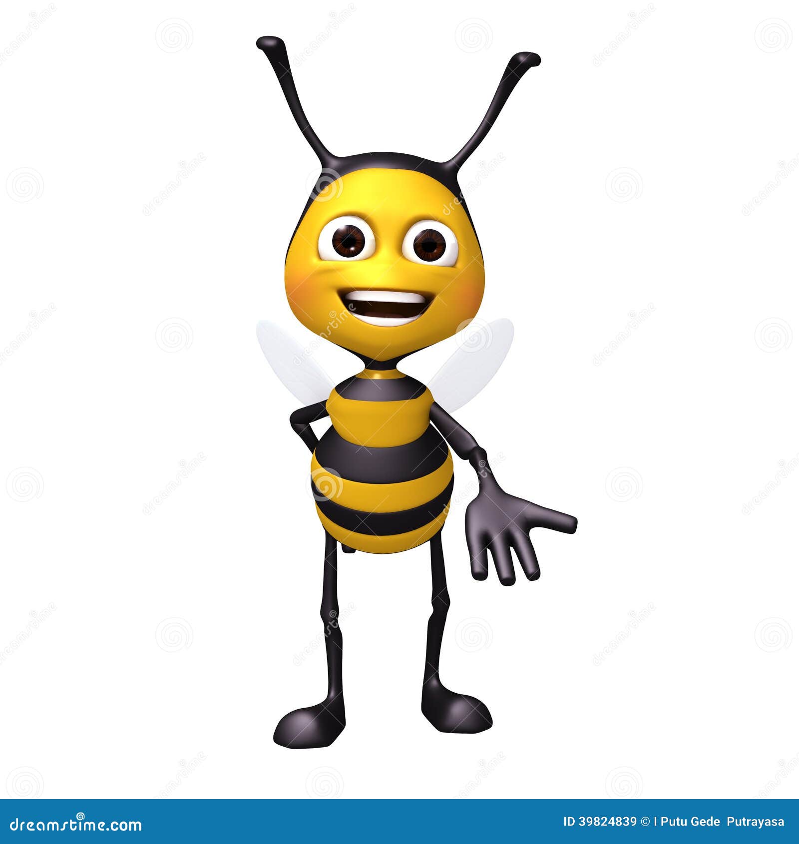 Bee one hand down stock illustration. Illustration of wing - 39824839