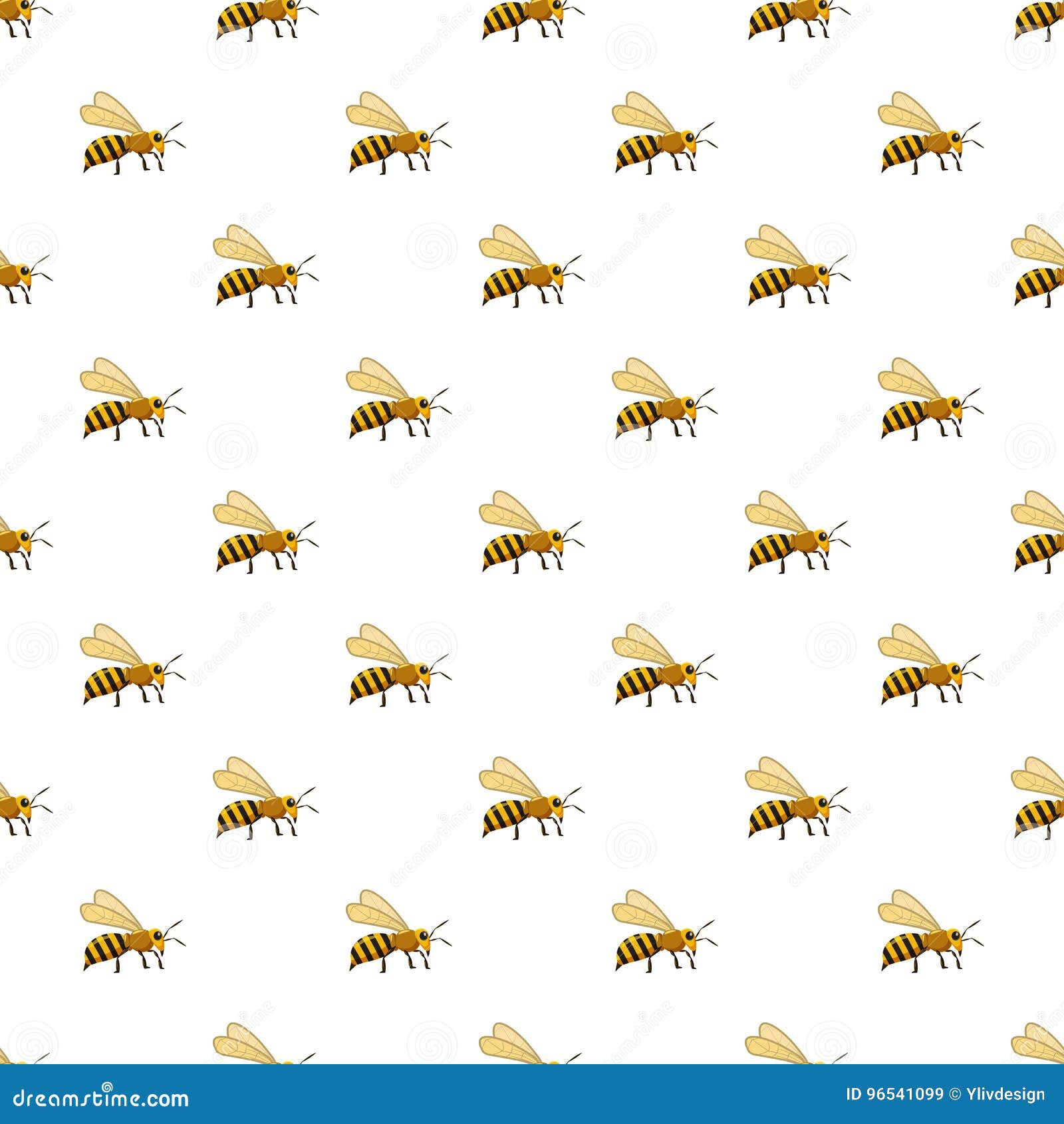 Bee pattern seamless stock vector. Illustration of repeating - 96541099