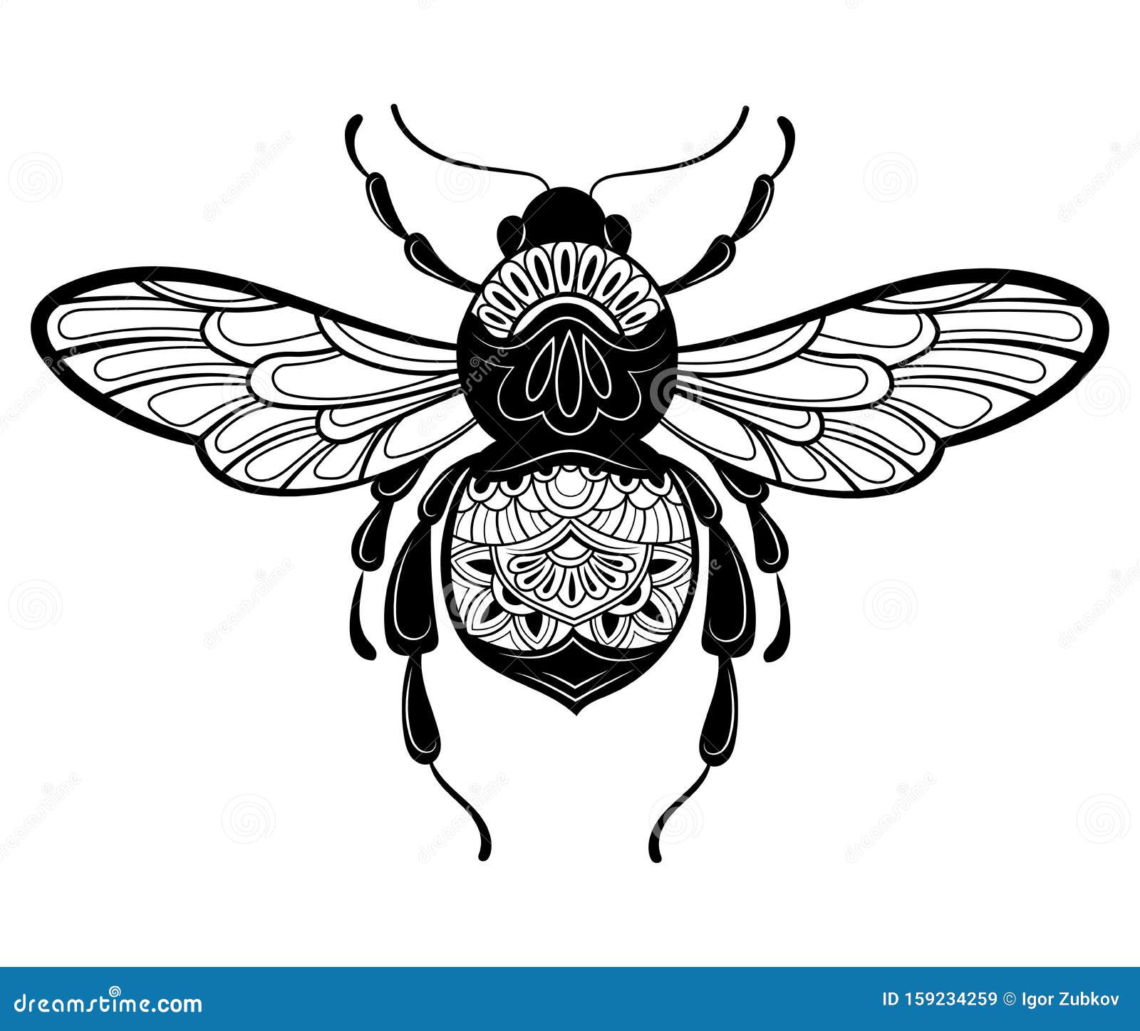 Tribal Bee Tattoo