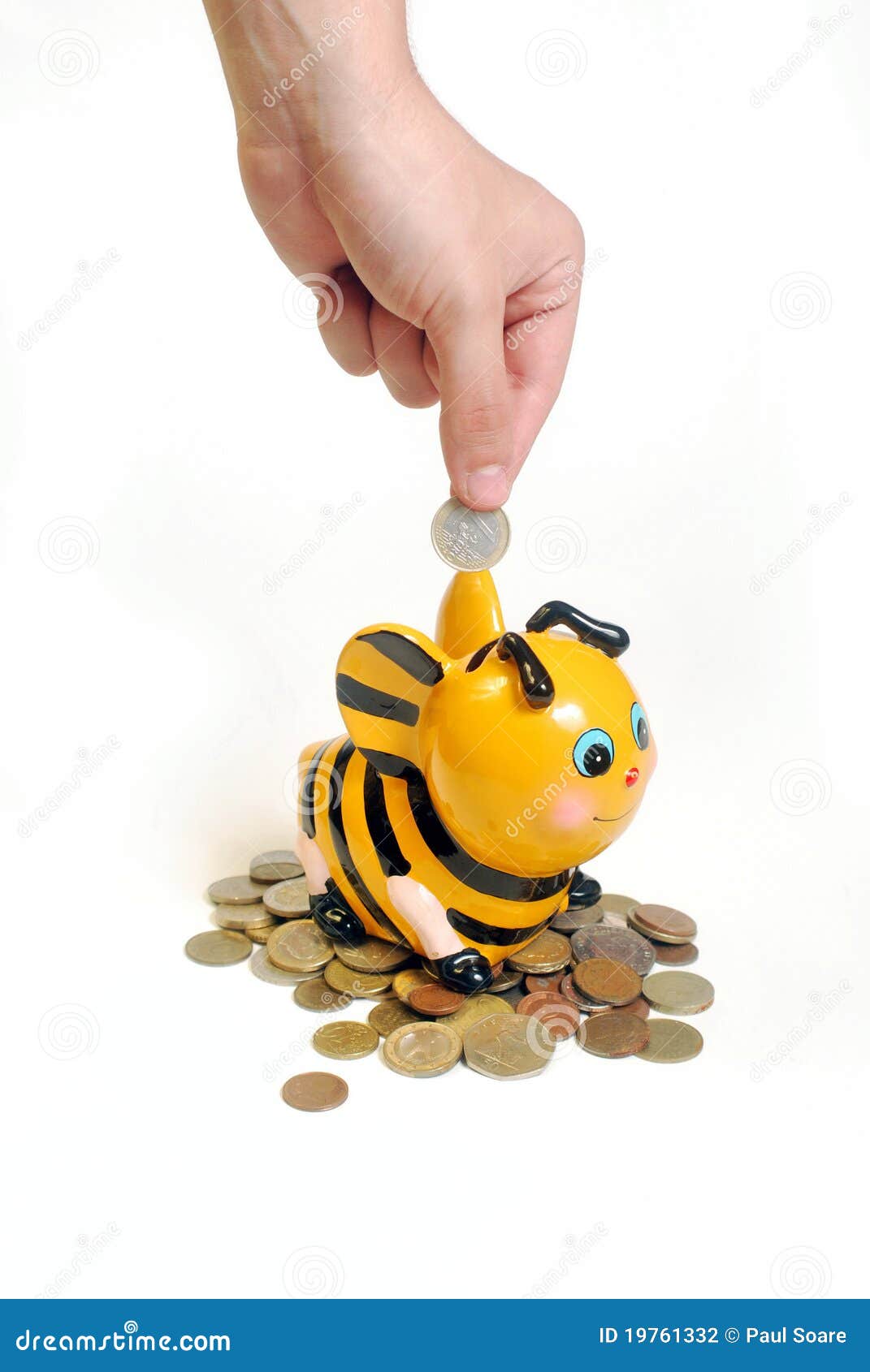 Bee Piggy Bank2 stock photo. Image of pocket, money, keeper - 19761332