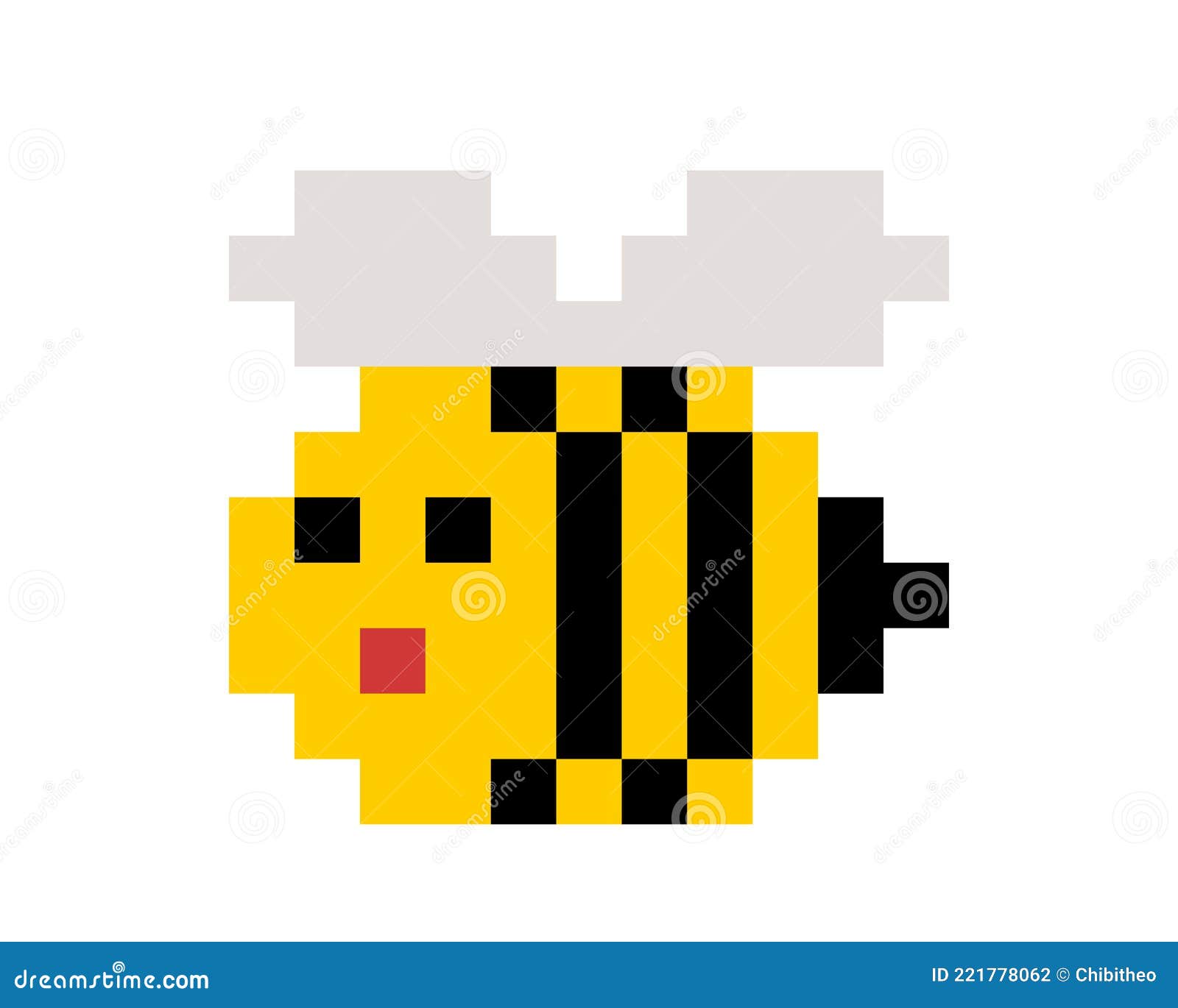 Flying Bee Pixel for Cross Stitch Stock Vector - Illustration of pixel ...