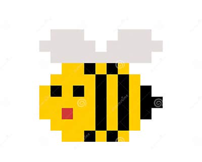 Flying Bee Pixel for Cross Stitch Stock Vector - Illustration of pixel ...