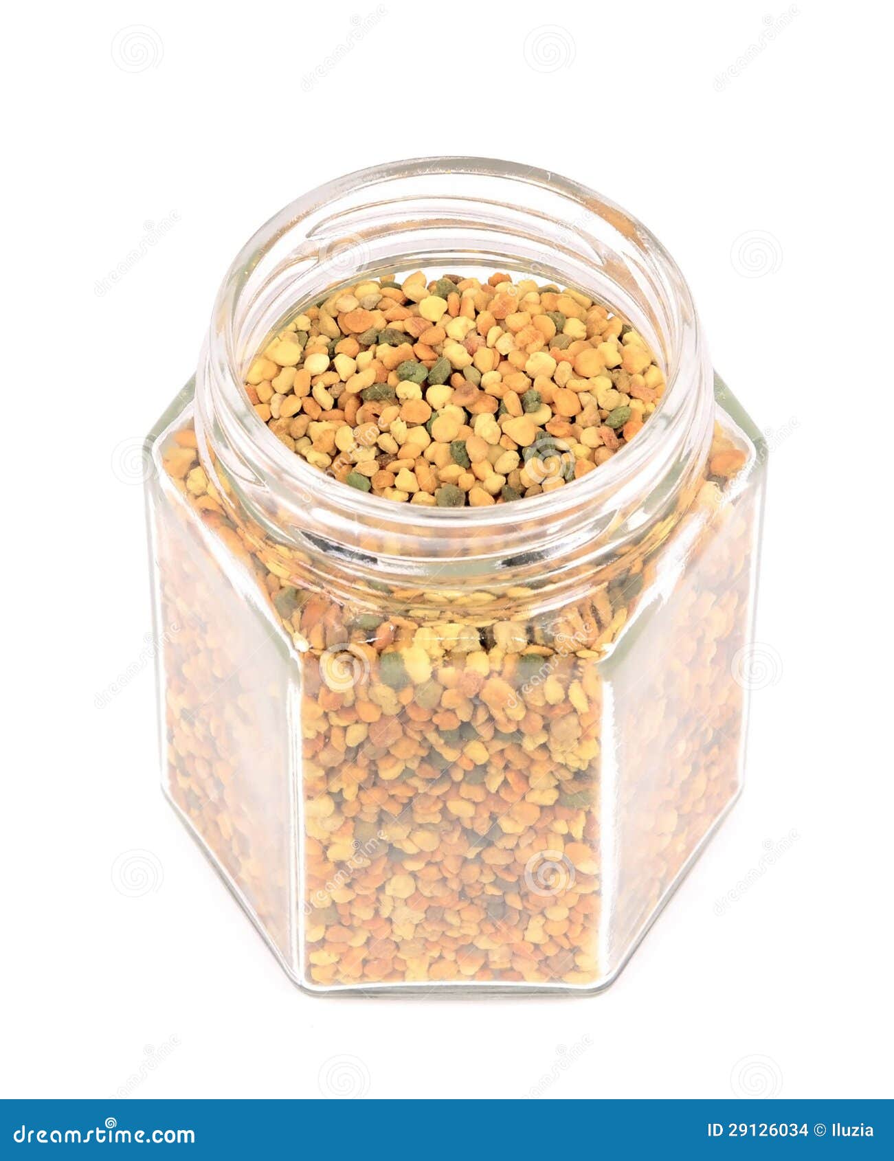 Bee pollen in glass jar stock photo. Image of cooking - 29126034