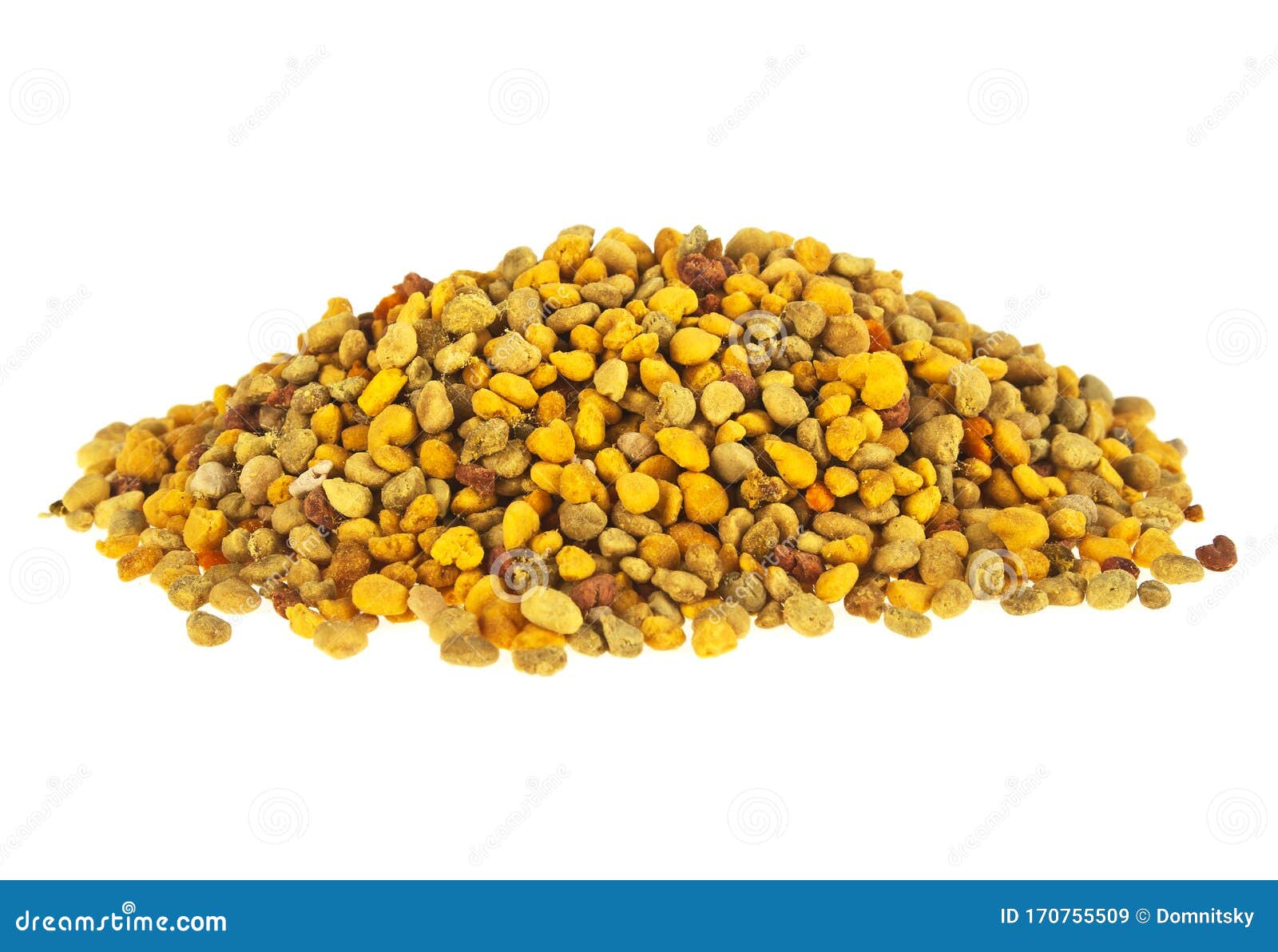 Bee Pollen Grains on White Background Stock Image - Image of orange ...
