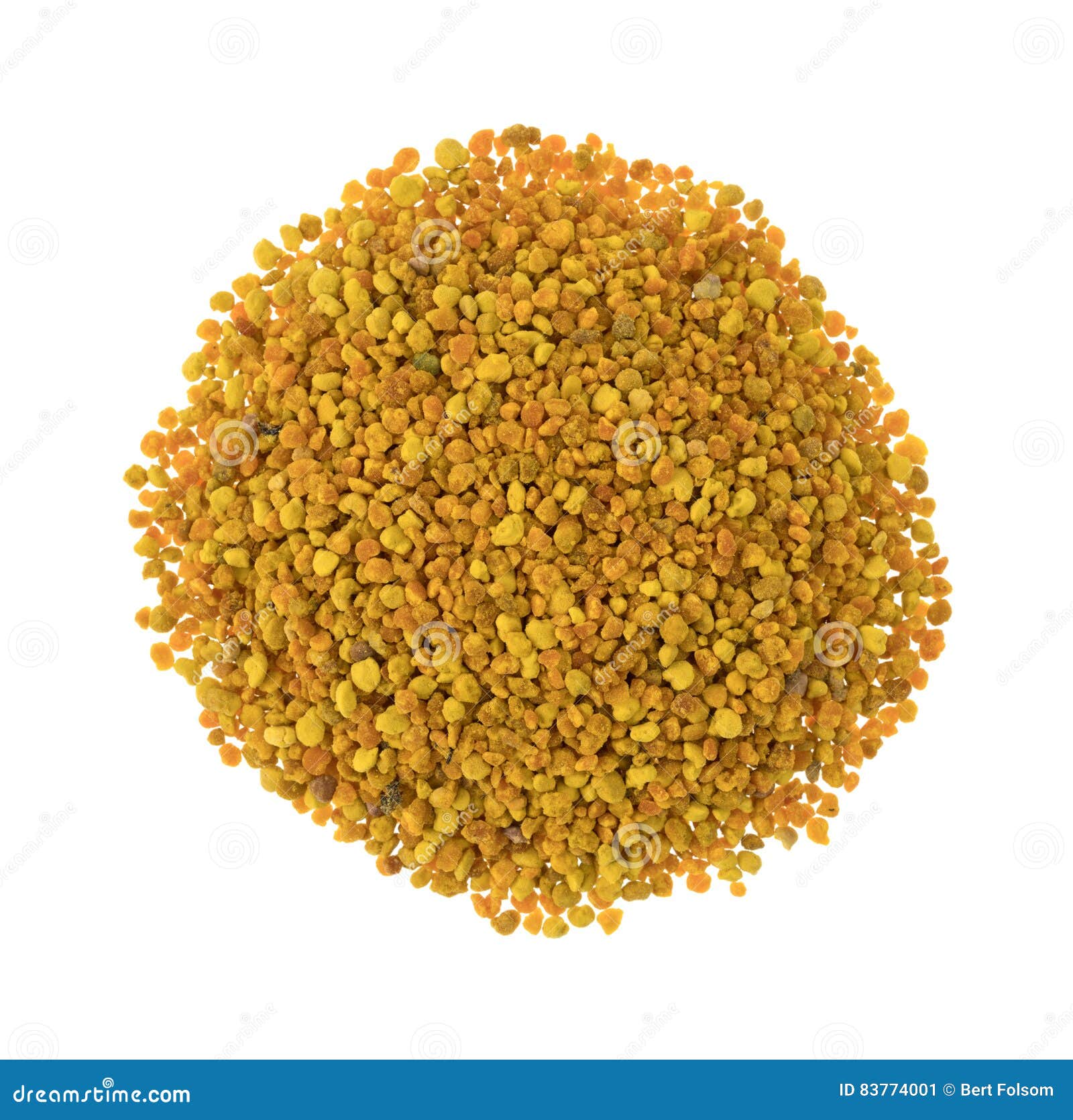 Bee Pollen Granules on a White Background Stock Image - Image of view ...