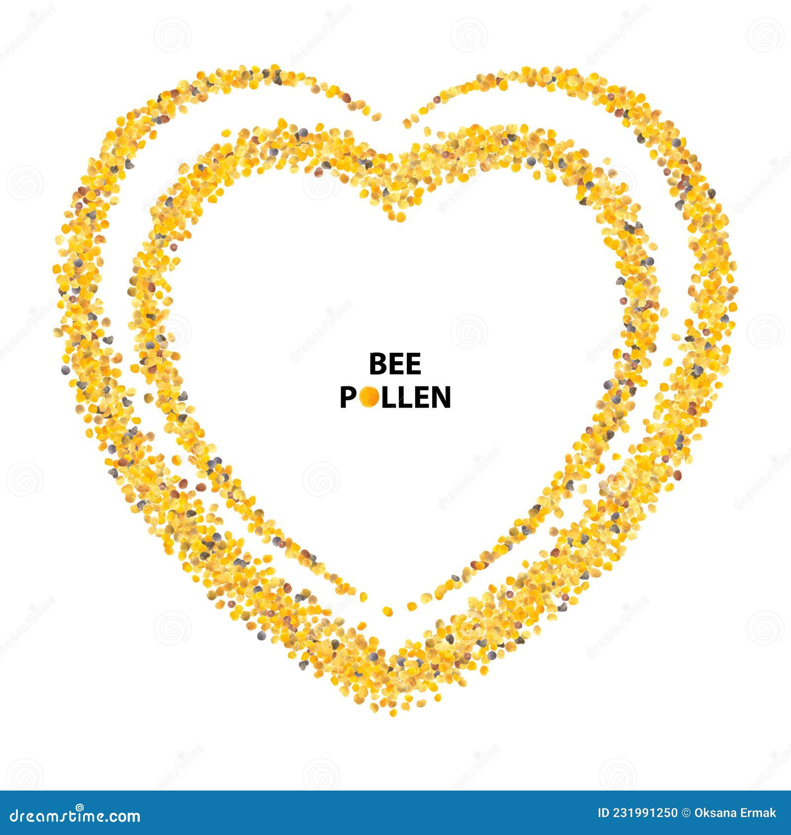 Bee Pollen, Perga, Flower Pollen Grains Or Bee Bread Cartoon Vector ...