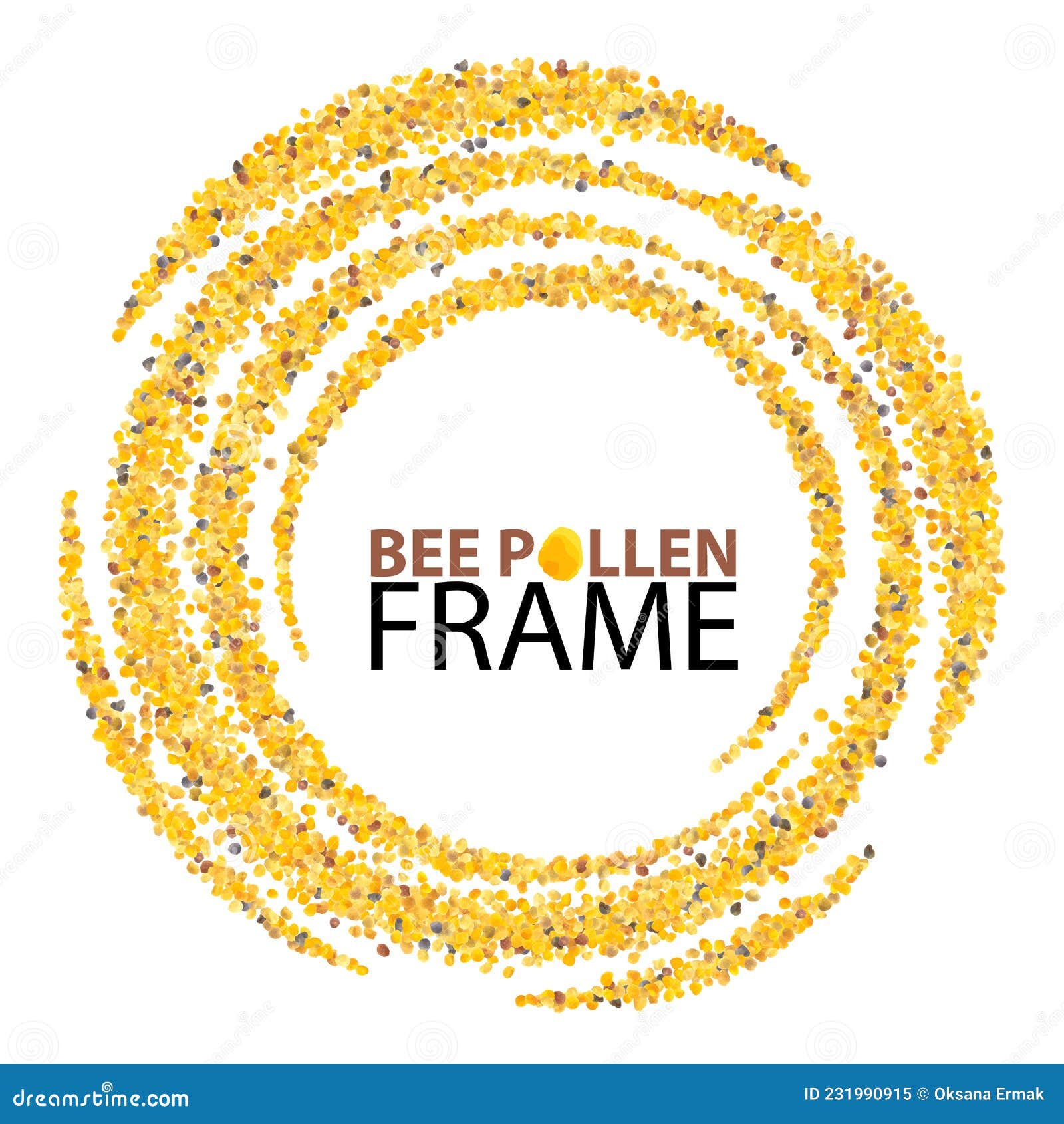 Bee Pollen, Perga, Flower Pollen Grains or Bee Bread Stock Vector ...