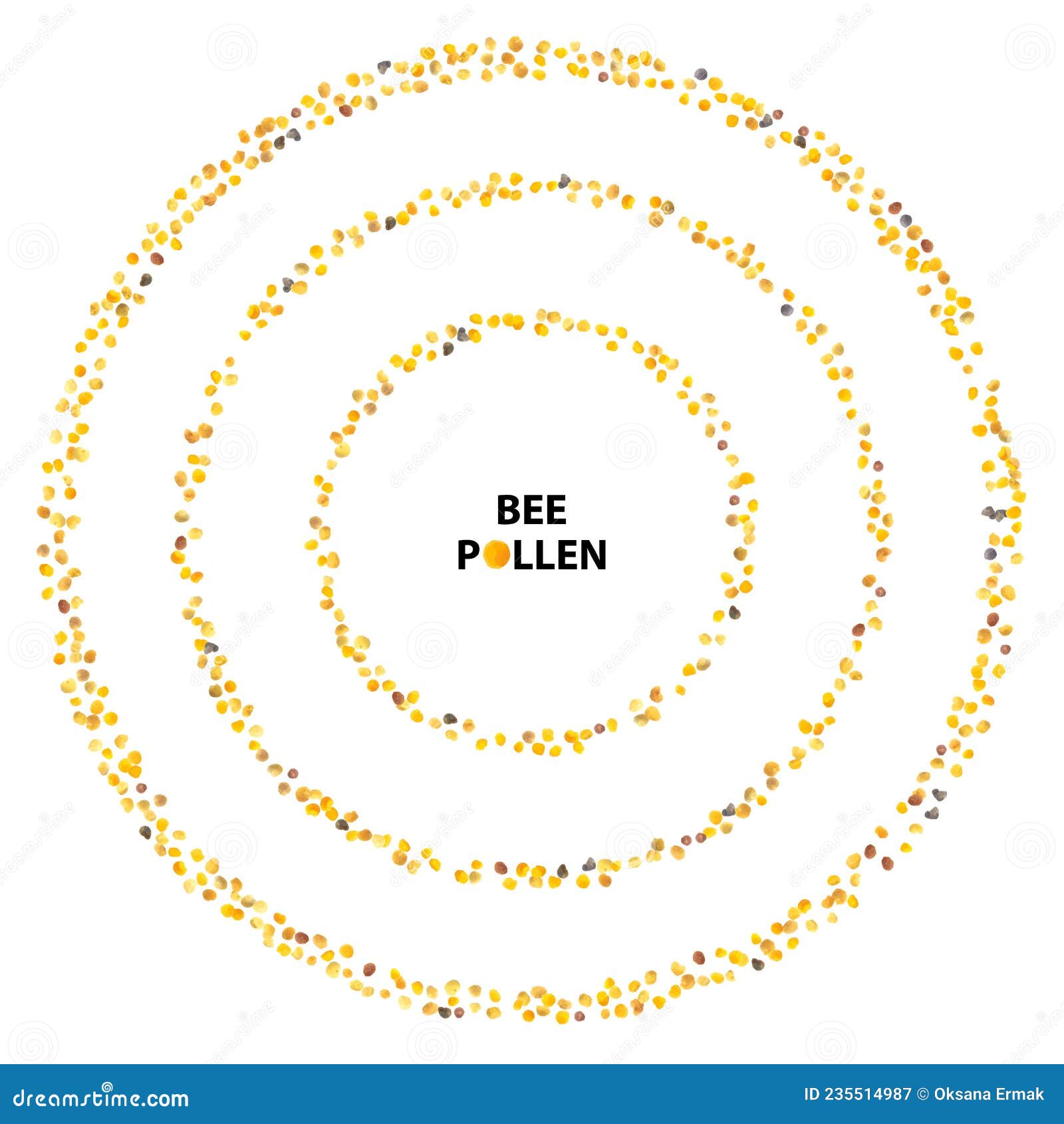 Bee Pollen, Perga, Flower Pollen Grains Or Bee Bread Cartoon Vector ...