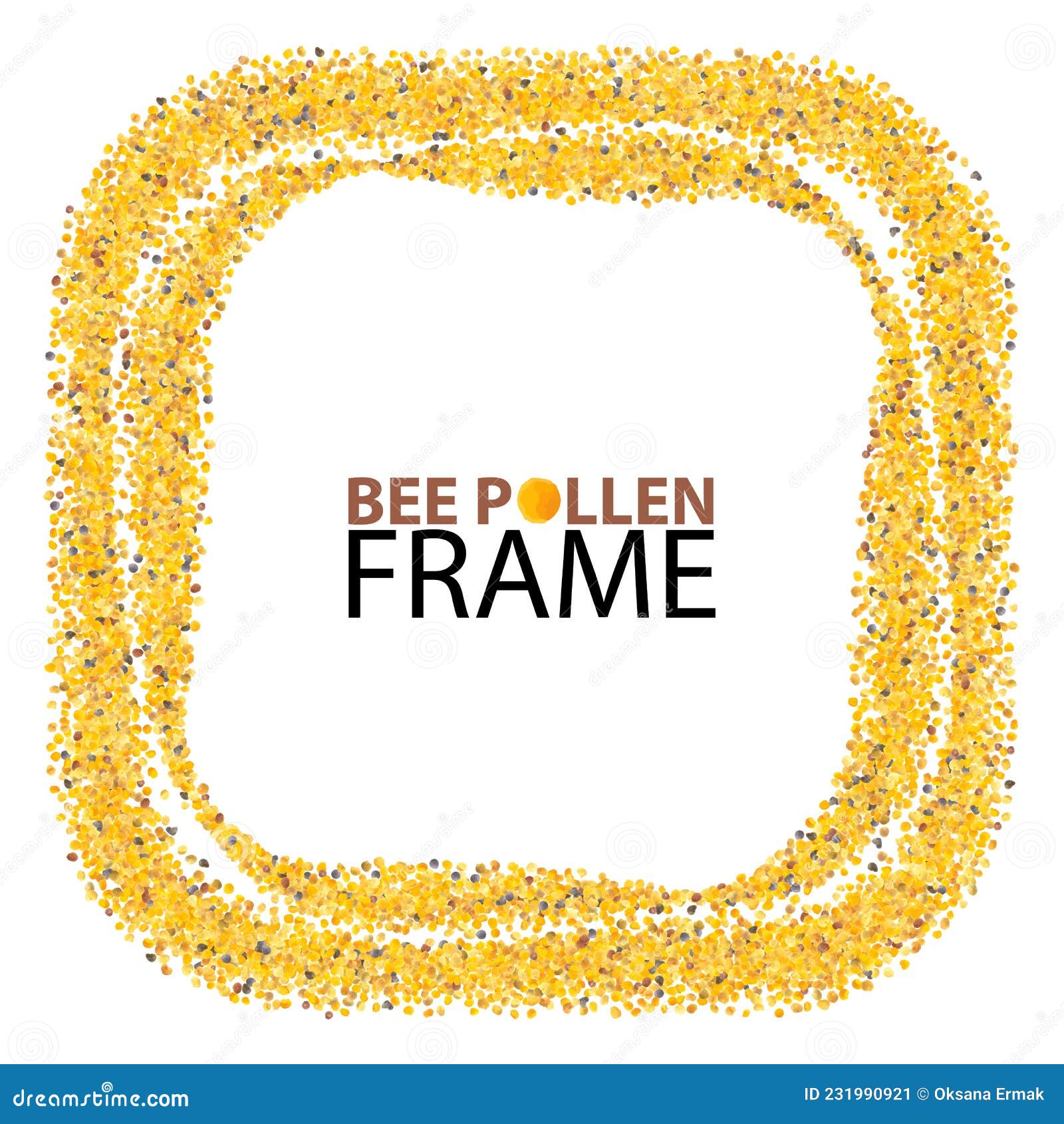 Bee Pollen, Perga, Flower Pollen Grains or Bee Bread Stock Vector ...