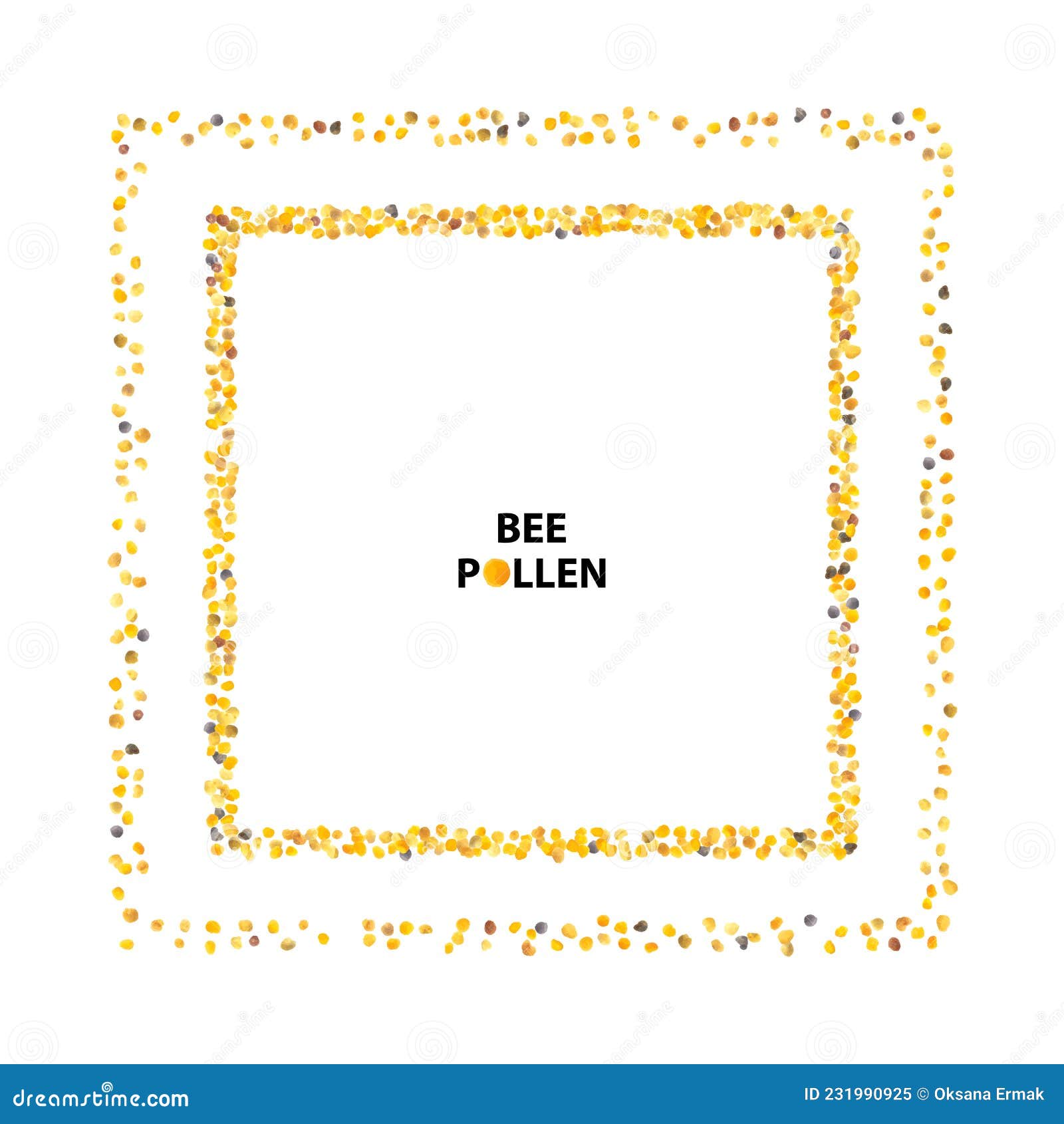 Bee Pollen, Perga, Flower Pollen Grains or Bee Bread Stock Vector ...