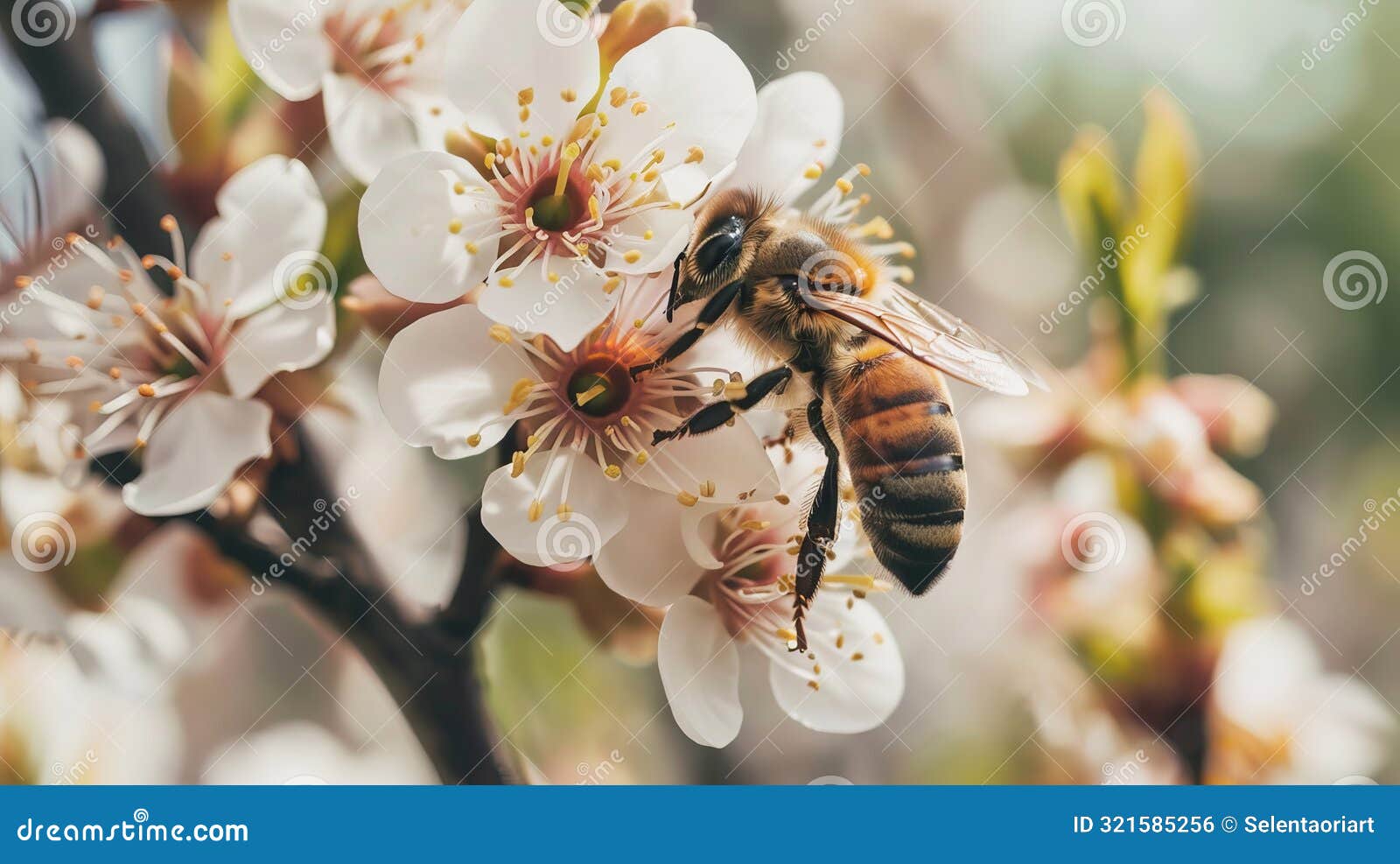 Bee Pollination and Ecosystem Health Stock Illustration - Illustration ...