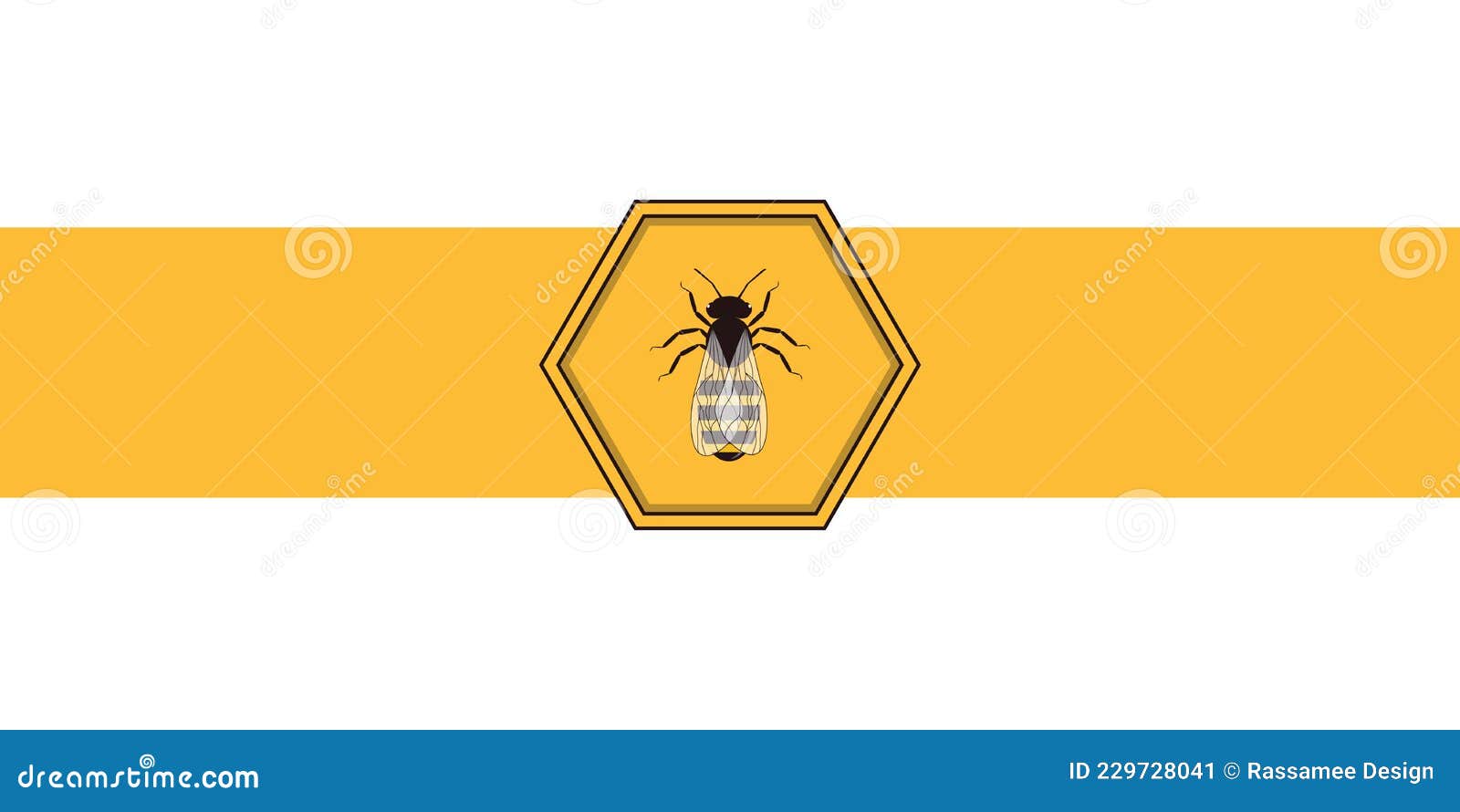 Bee in Polygon Logo Label Graphic Design on White Background Stock ...