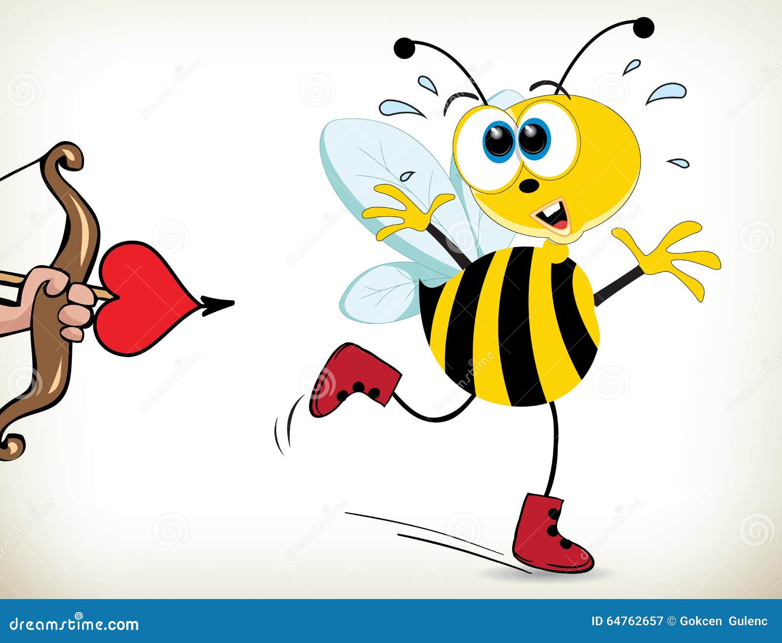 Bee Scared of Love stock illustration. Illustration of vector - 64762657
