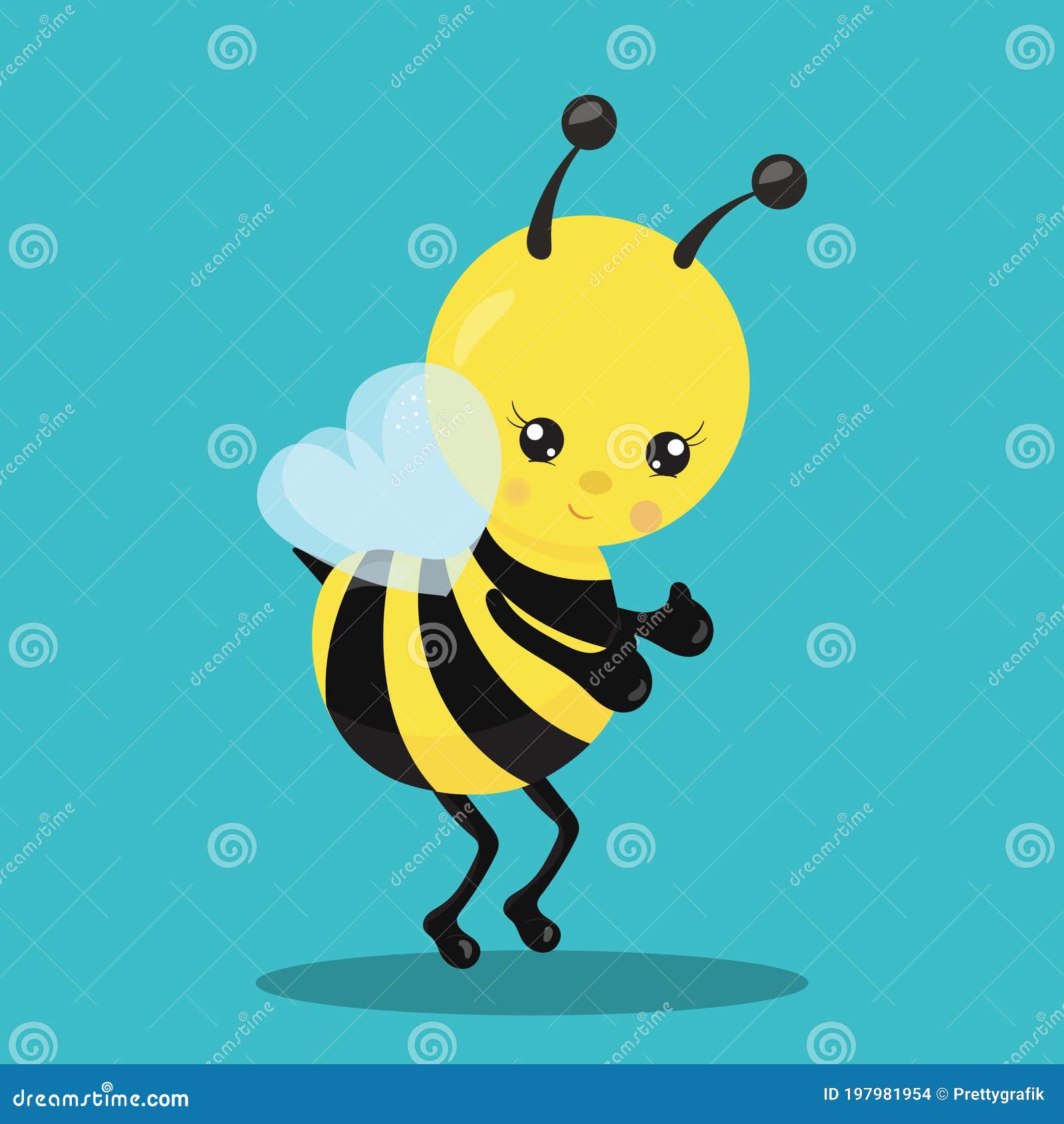 BEE SIDE 05 stock vector. Illustration of illustr, cartoon - 197981954