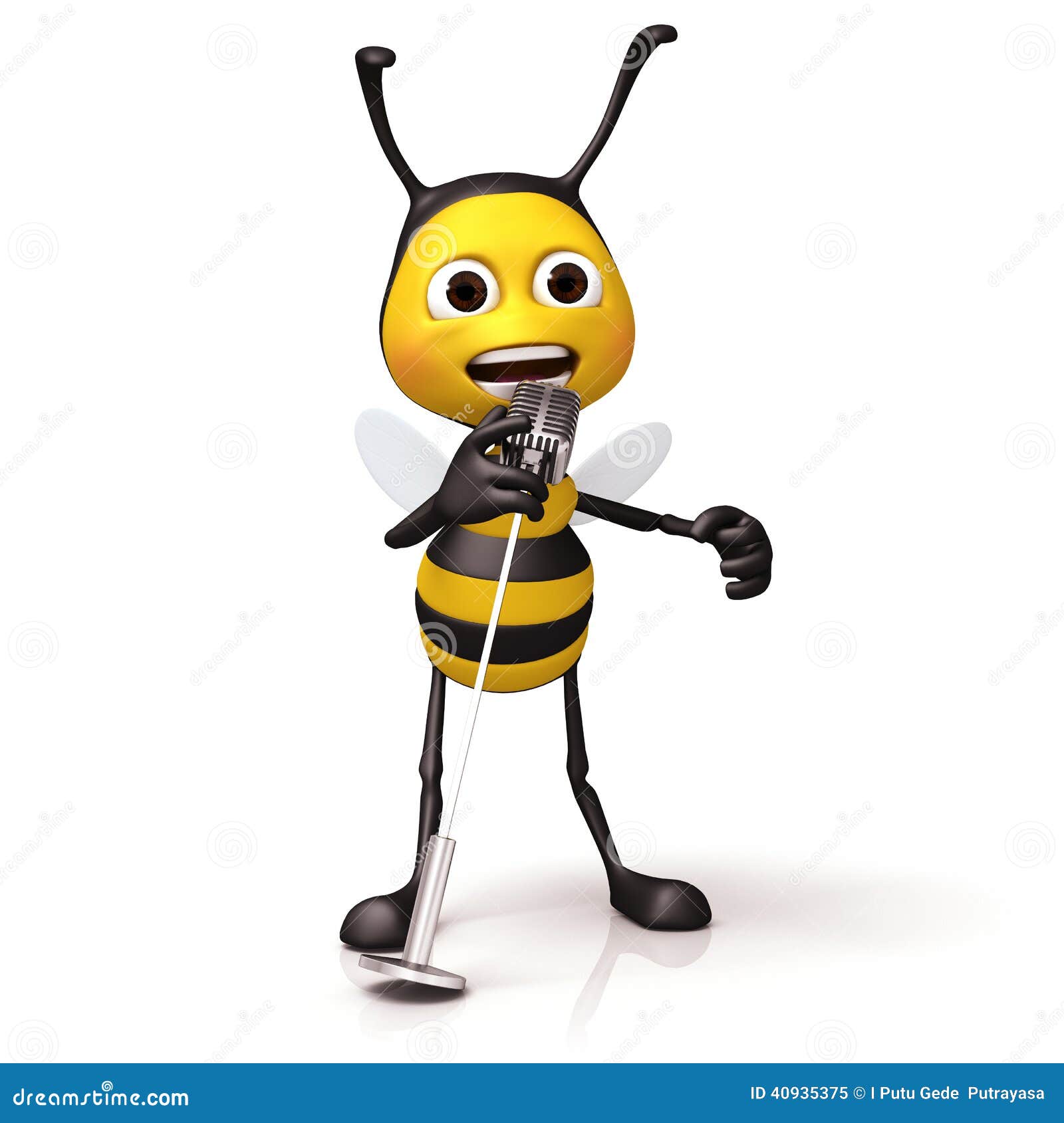 Bee singing stock illustration. Illustration of antena - 40935375
