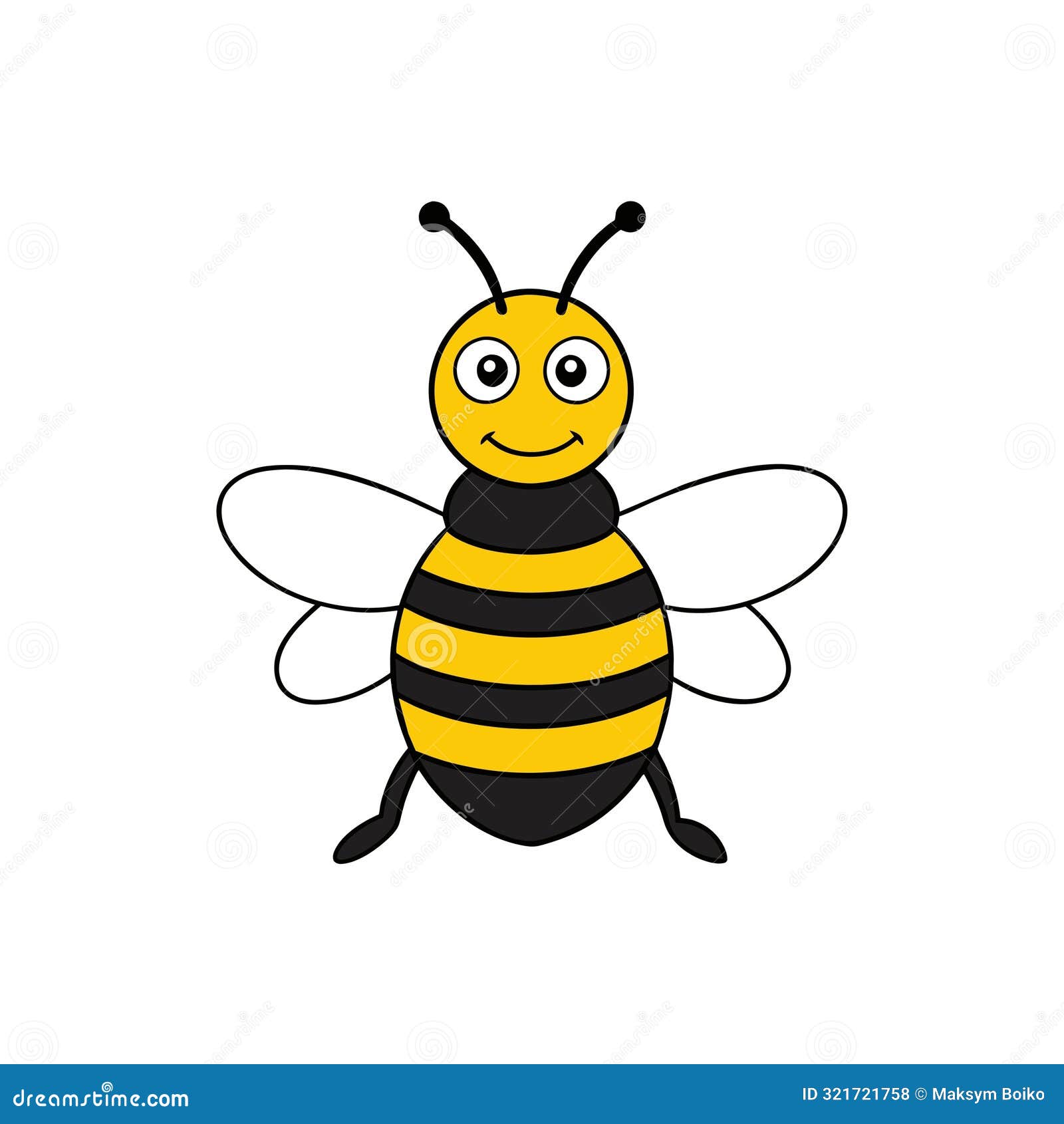 Bee Sits Icon Vector Illustration Stock Vector - Illustration of ...