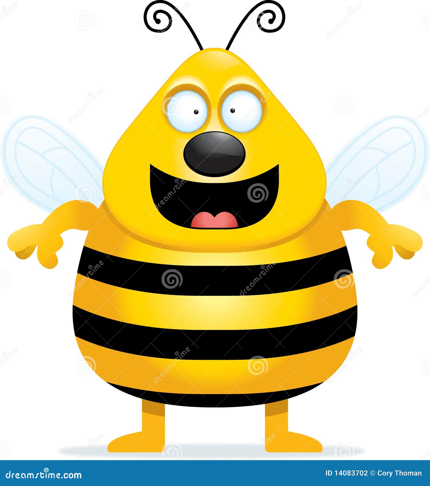Bee Smiling stock vector. Illustration of cartoon, animal - 14083702