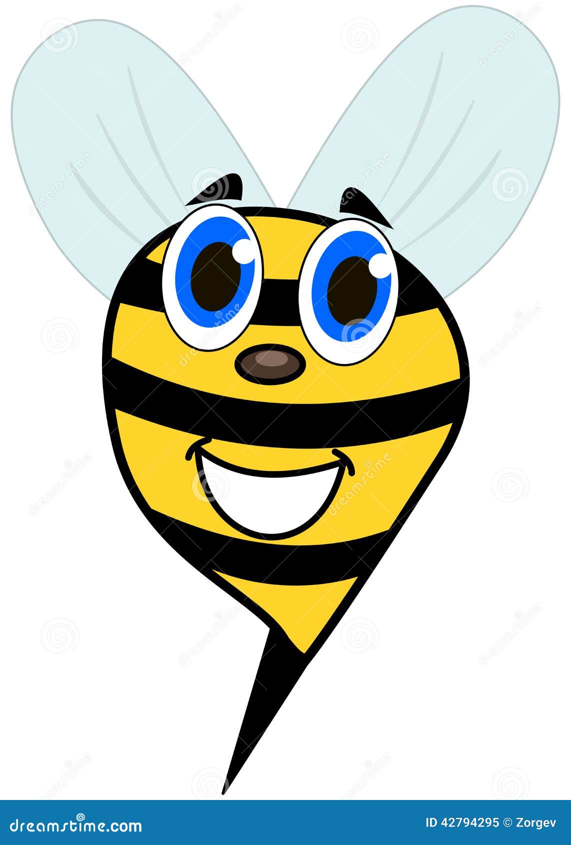 Bee smiling face stock illustration. Illustration of decorative - 42794295