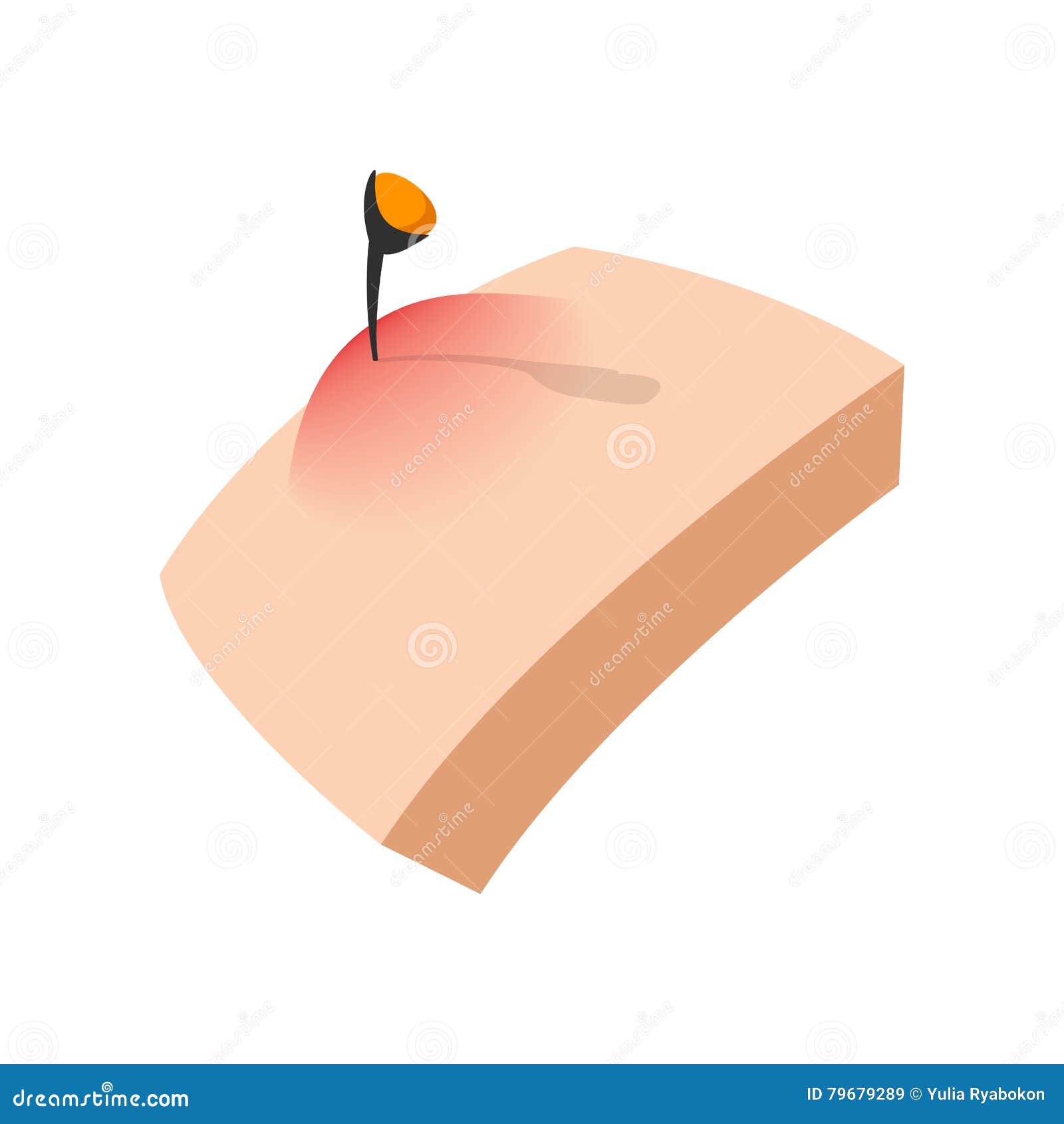 Bee Sting On The Skin Cartoon Icon Royalty-Free Stock Photography ...