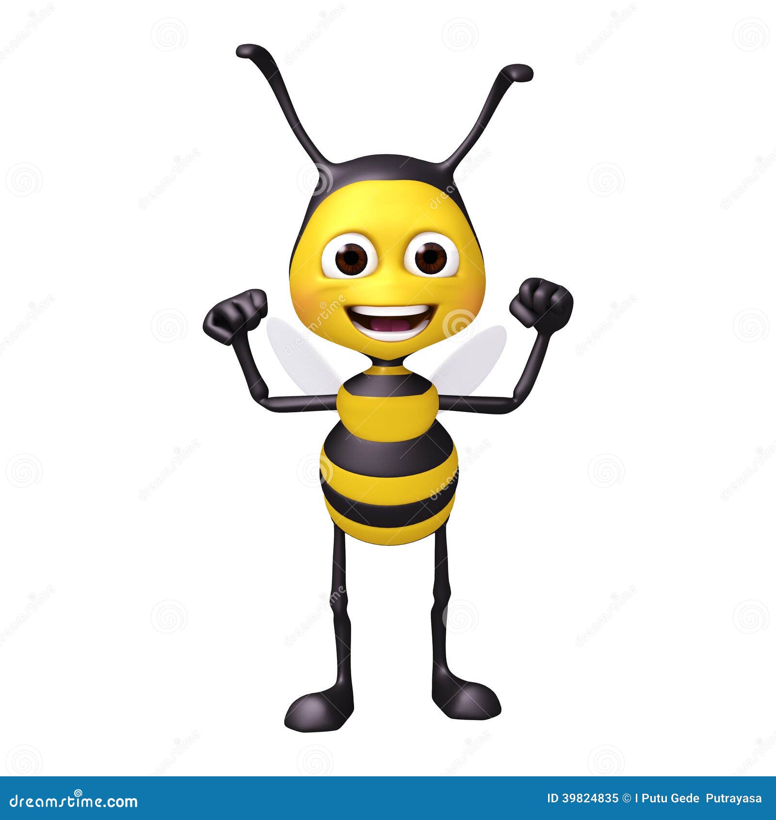 Bee strong pose stock illustration. Illustration of animal - 39824835
