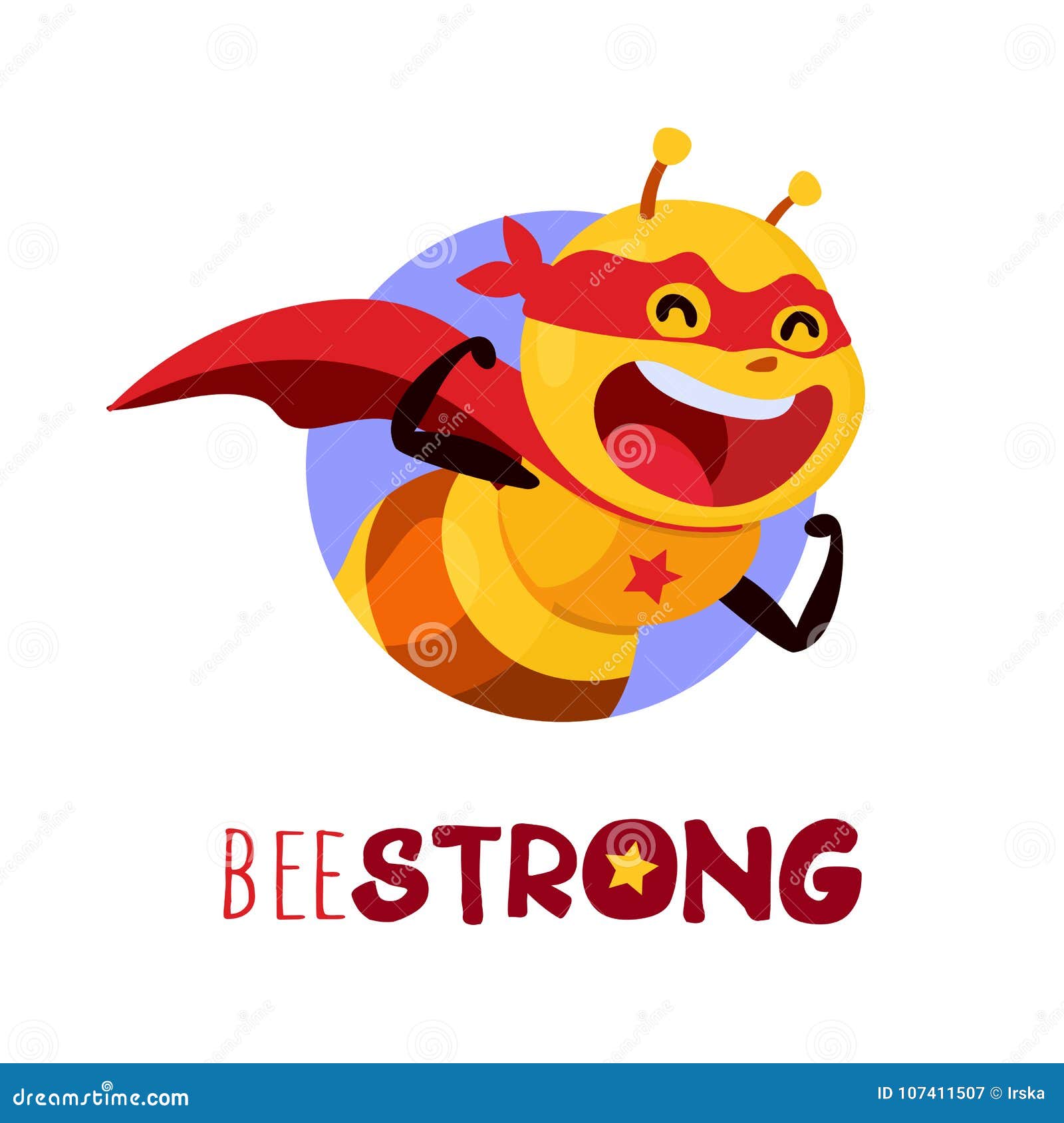 Bee Strong, vector stock vector. Illustration of animal - 107411507