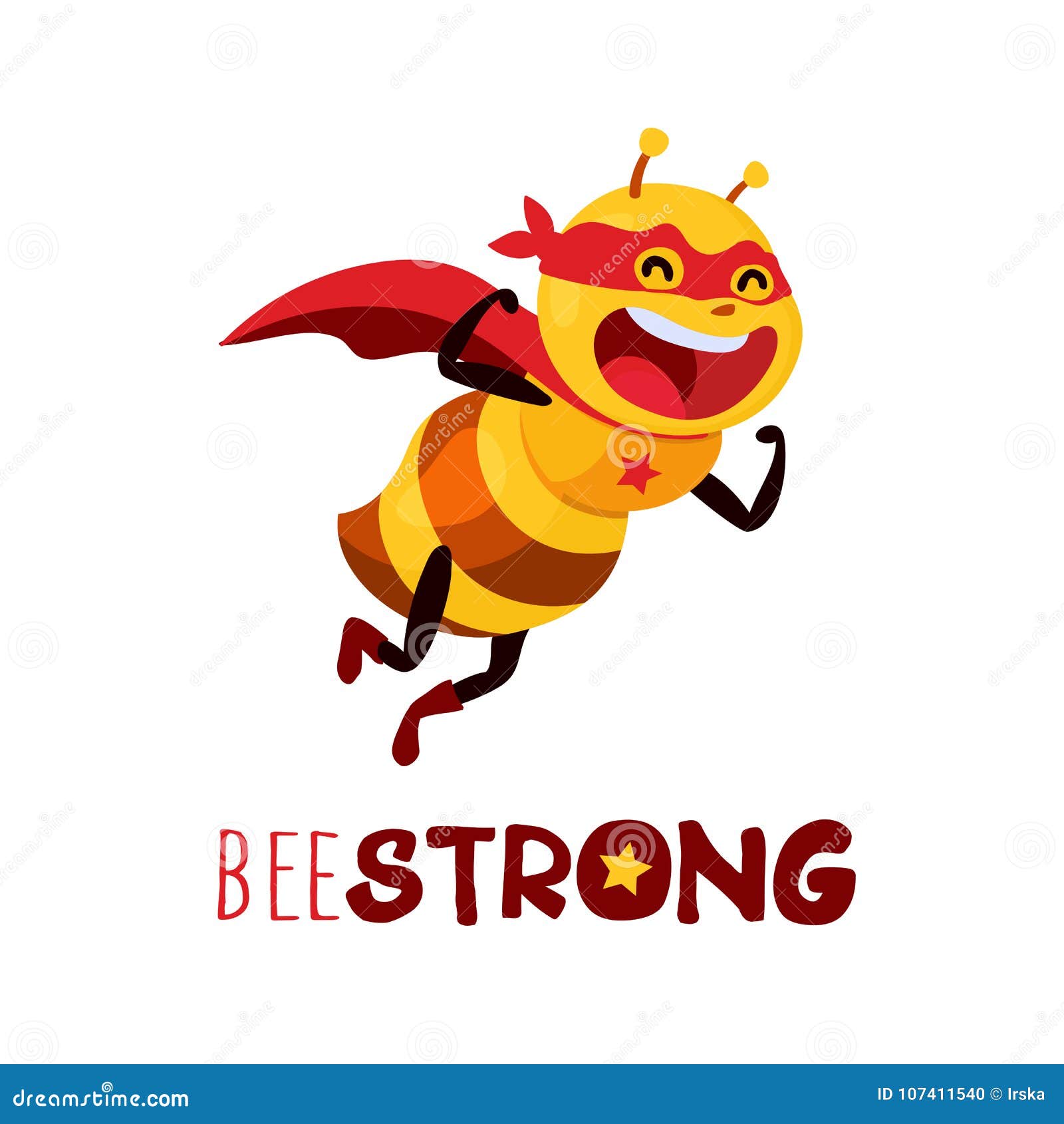 Bee Strong, vector stock vector. Illustration of power - 107411540