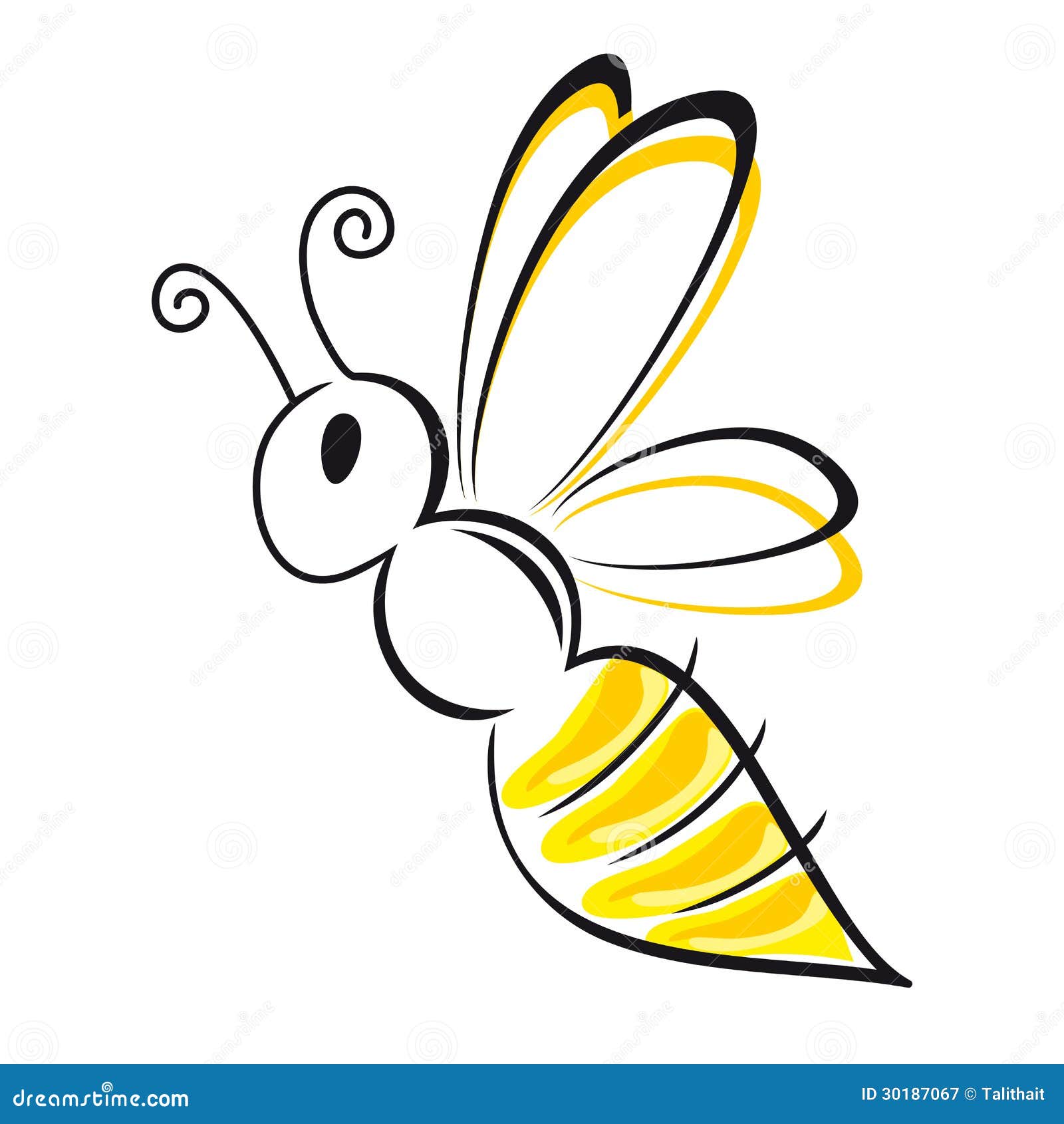 Bee Stylized Royalty Free Stock Photography - Image: 30187067