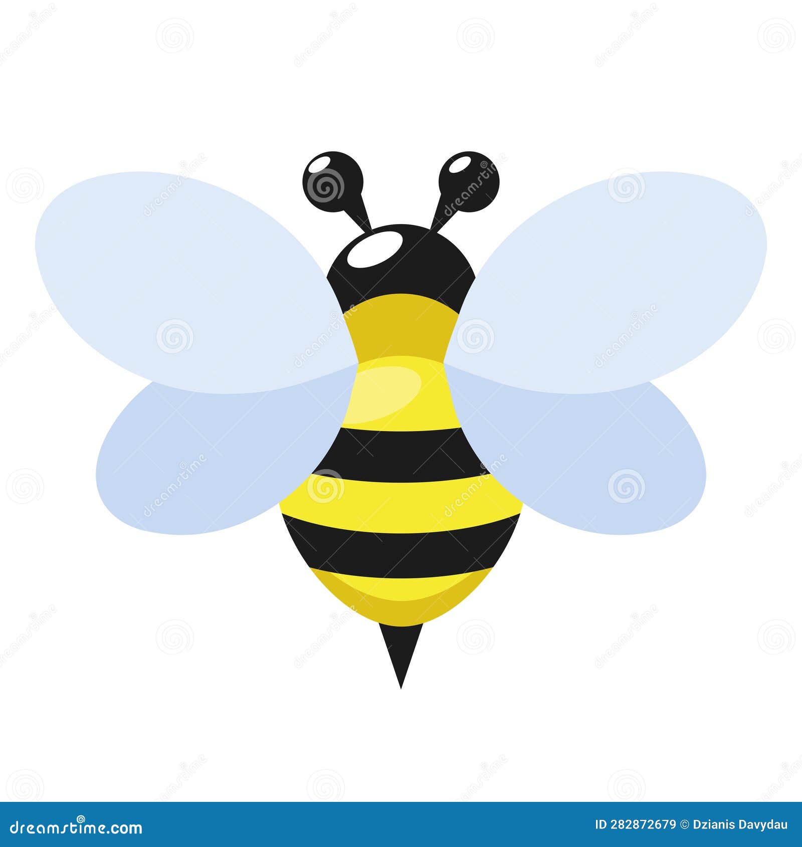 Bee Symbol Flat Style Icon Vector Illustration Stock Vector ...
