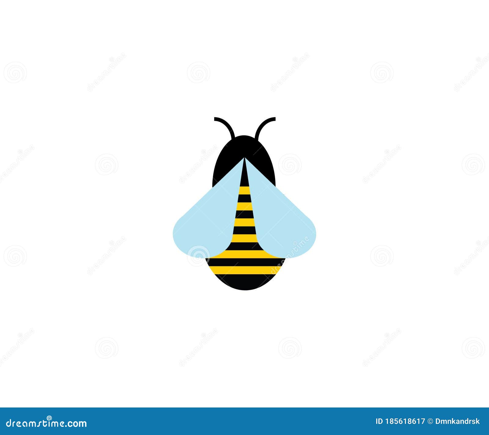 Bee Symbol Flying Bug Insect Icon Stock Vector - Illustration of farm ...
