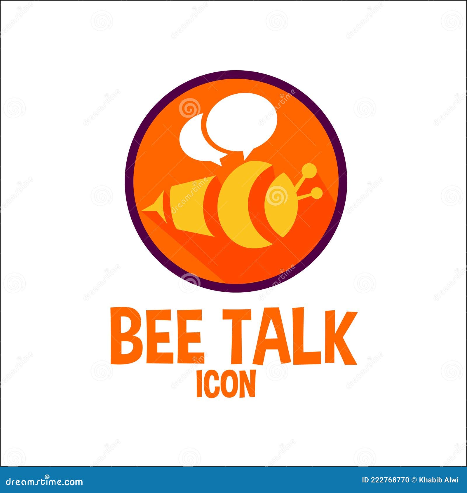 Bee Talk Icon / Exclusive Logo Stock Vector - Illustration of logo ...
