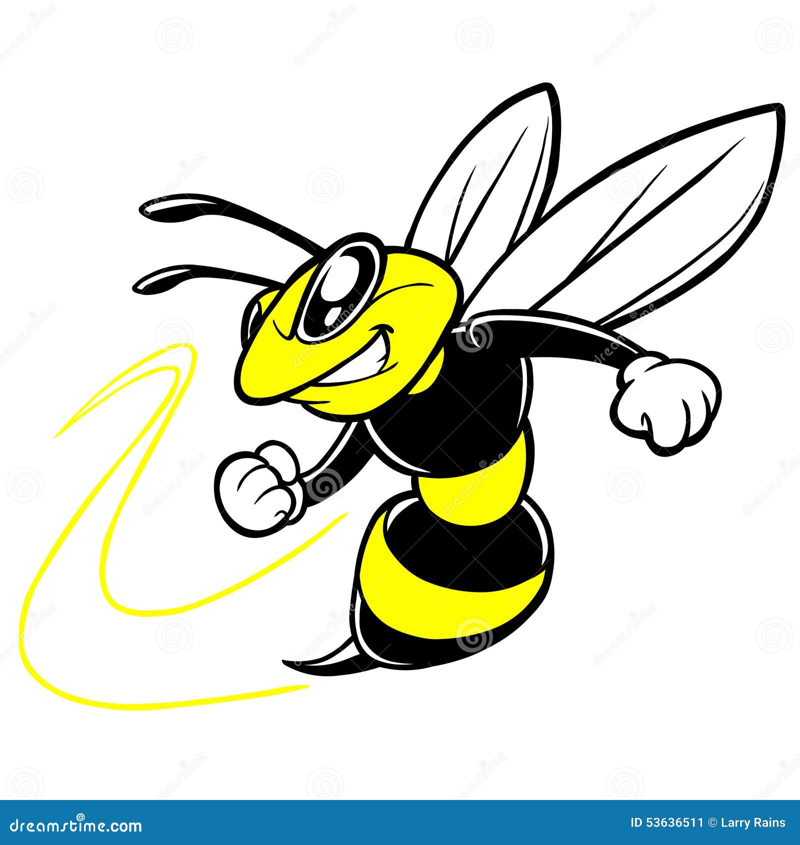 Bee Team Mascot stock vector. Illustration of anger, mascot - 53636511