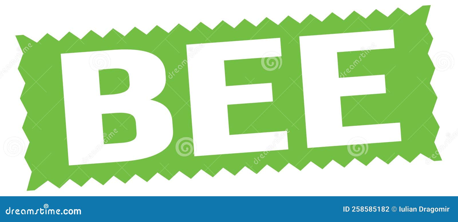 BEE Text Written on Green Stamp Sign Stock Illustration - Illustration ...