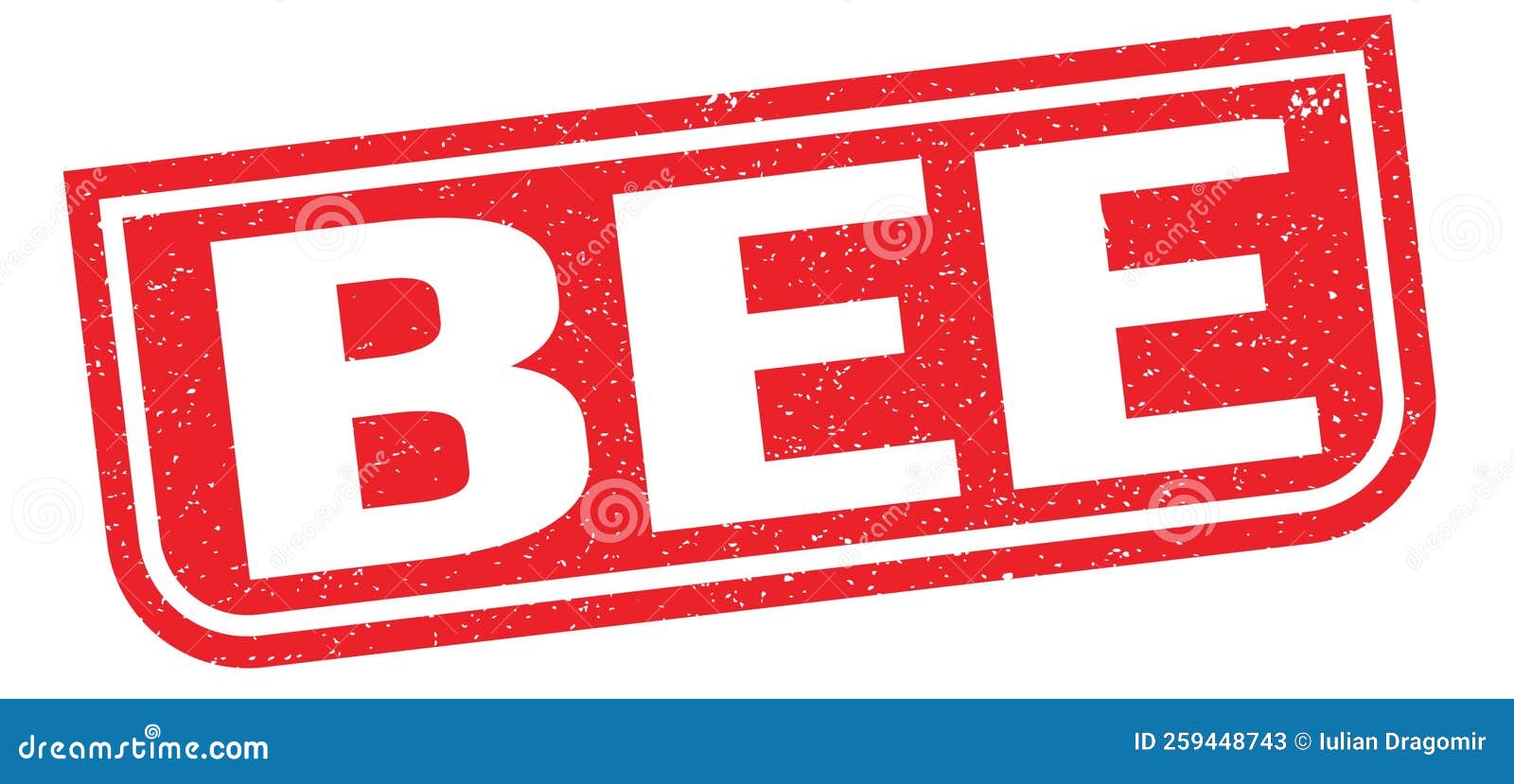 BEE Text Written on Red Stamp Sign Stock Illustration - Illustration of ...