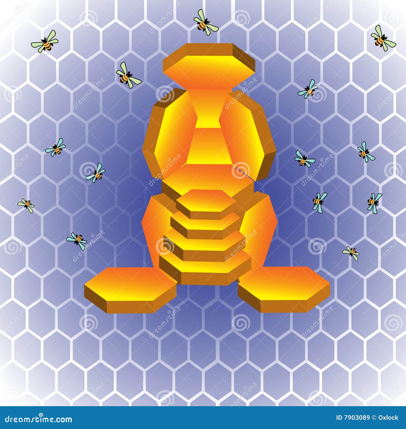 Bee throne stock vector. Illustration of beekeeper, pollinate - 7903089