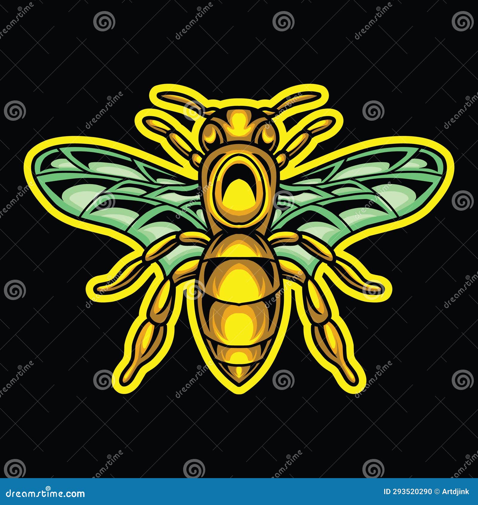 Bee Vector Graphic Design Illustration Emblem Symbol and Icon Stock ...