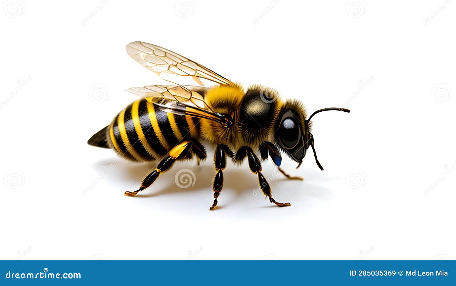 Bee white background stock illustration. Illustration of wild - 285035369