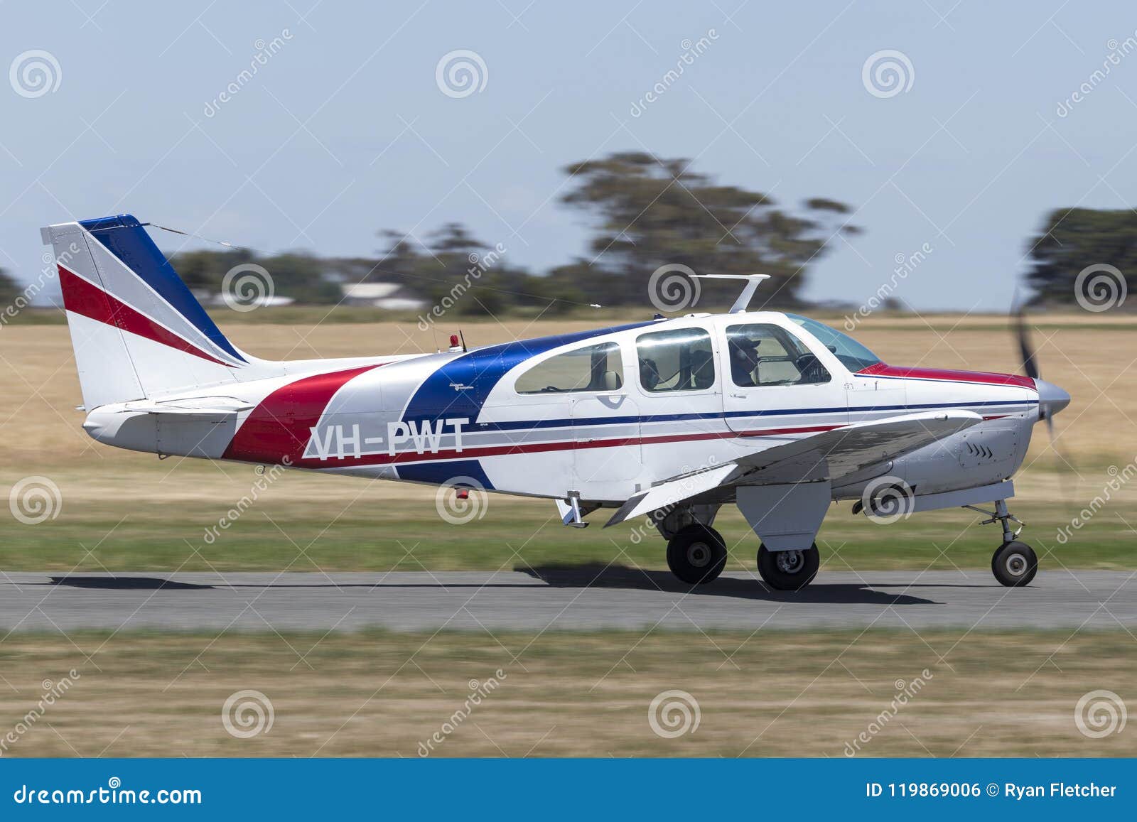 Beech Bonanza E33 Single Engine Light Aircraft VH-PWT. Editorial Photo ...