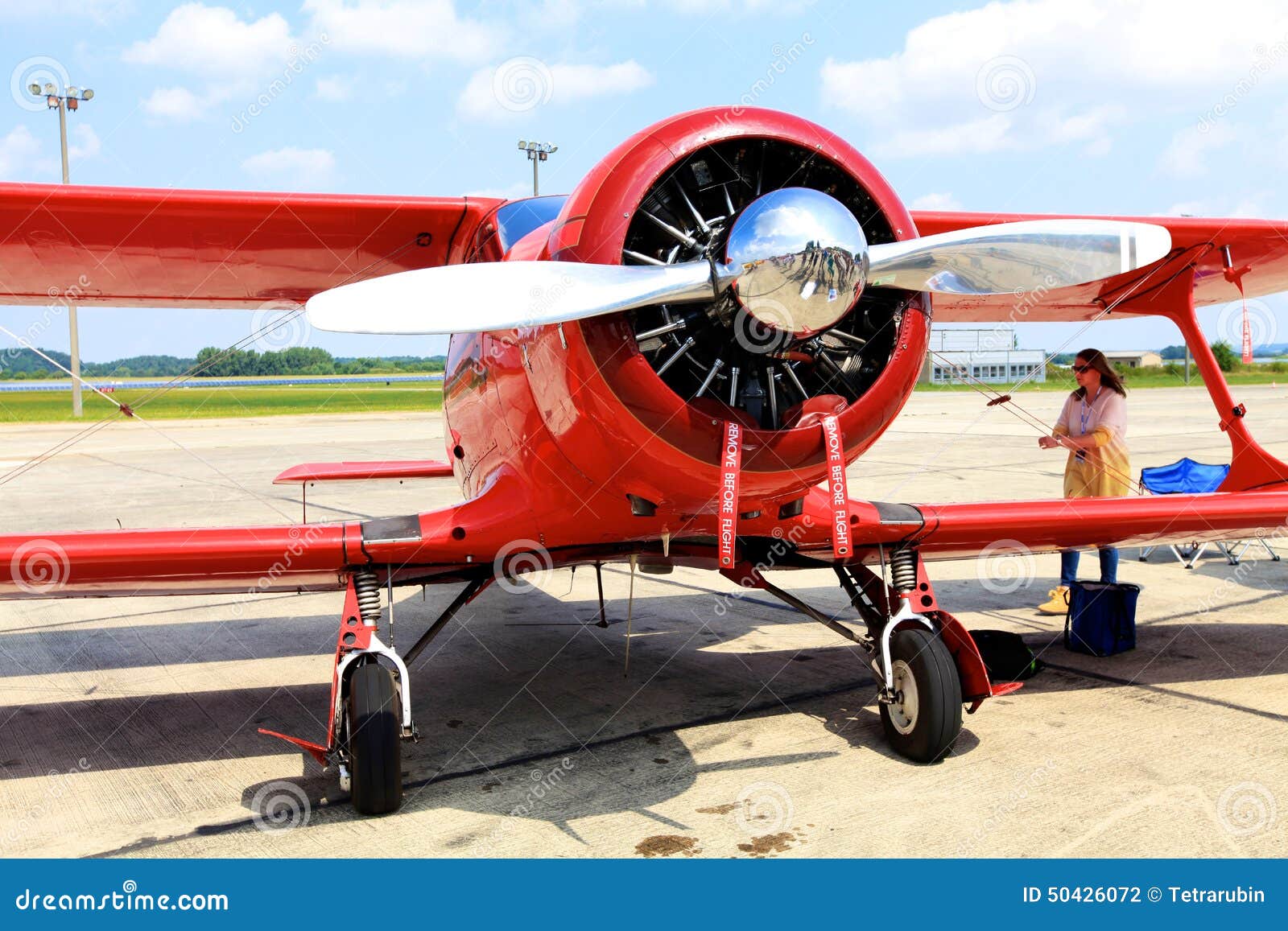 Beech D 17 S Staggerwing editorial photography. Image of propeller ...