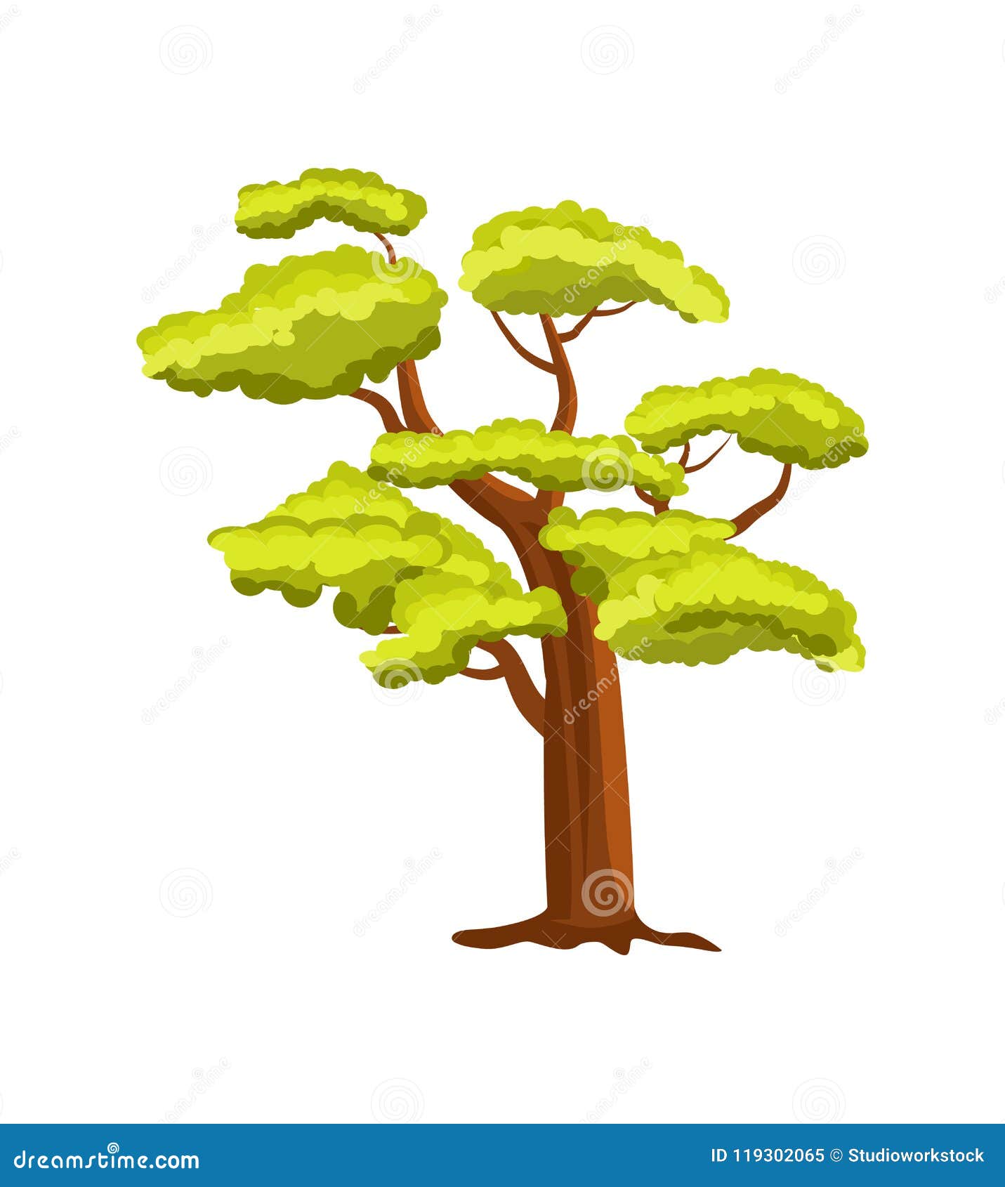 Beech green tree icon stock illustration. Illustration of foliage ...