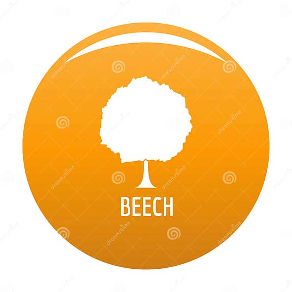 Beech Tree Icon Vector Orange Stock Vector - Illustration of forest ...