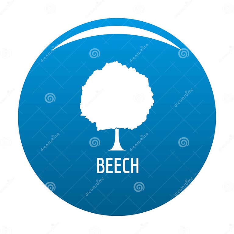 Beech Tree Icon Blue Vector Stock Vector - Illustration of environment ...