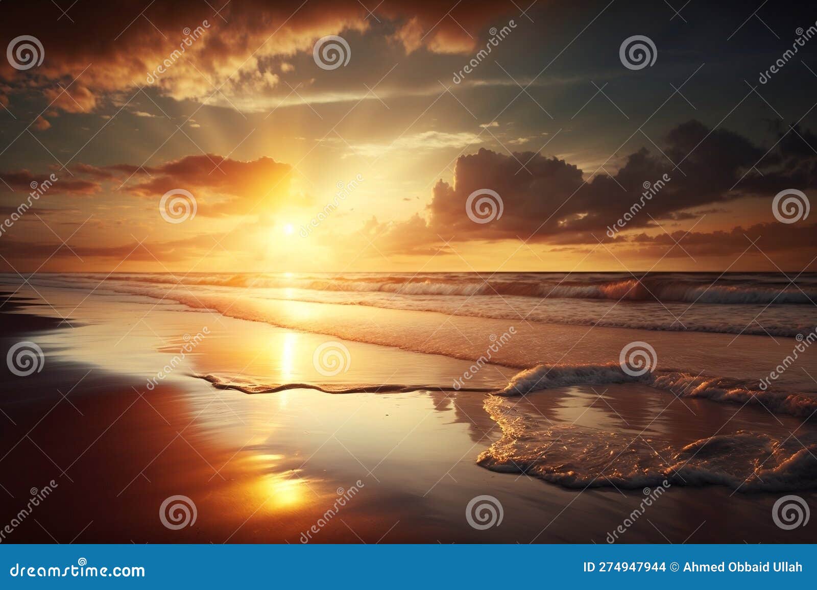 Beech Trees at Golden Hour with Setting Sun in the Background ...