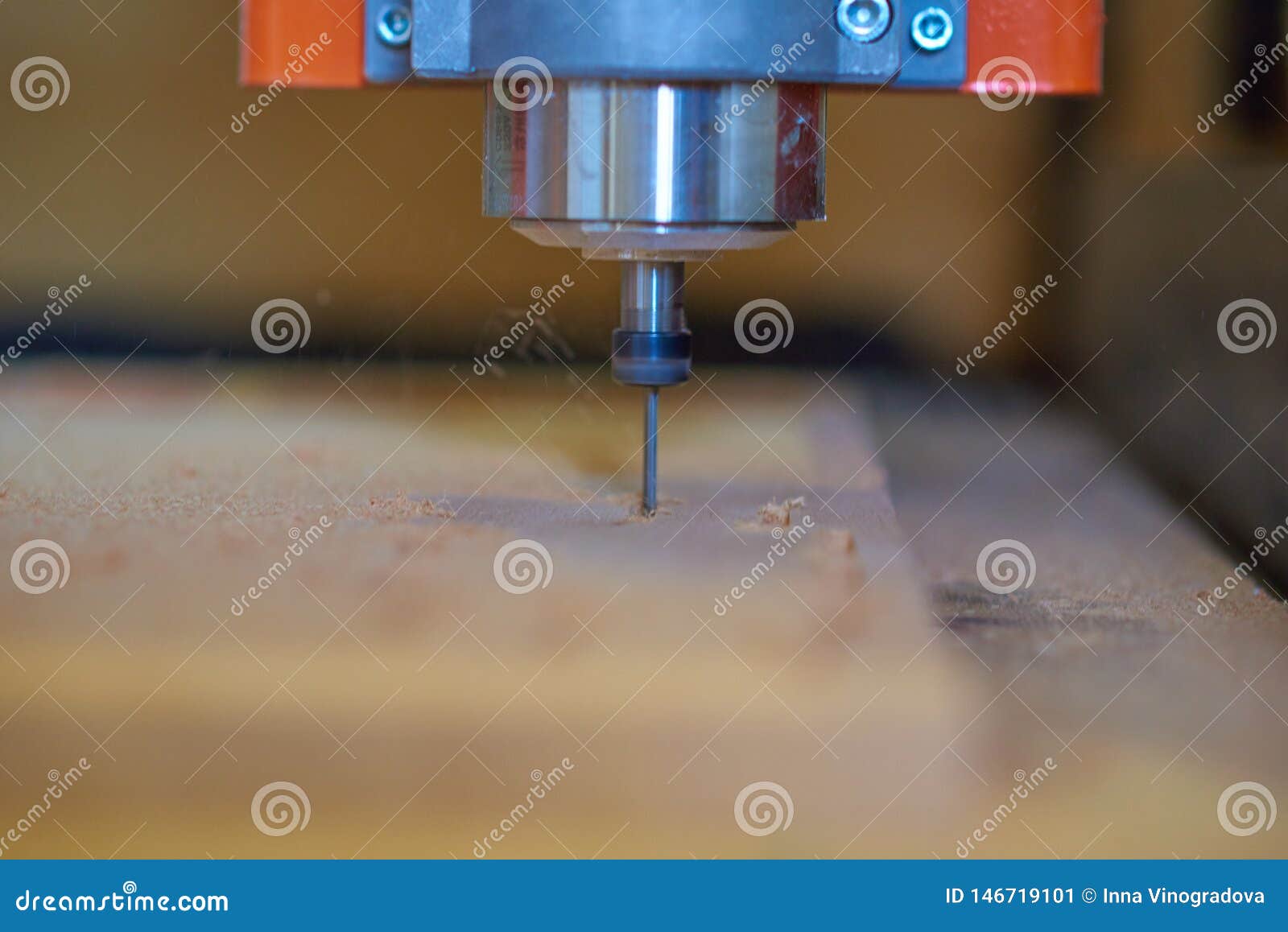 Beech Wood Milling Process with Sawdust Stock Image - Image of design ...