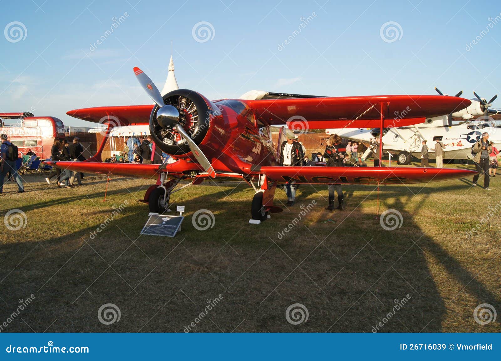 Beechcraft D17-5 Staggerwing Plane Editorial Stock Image - Image of ...