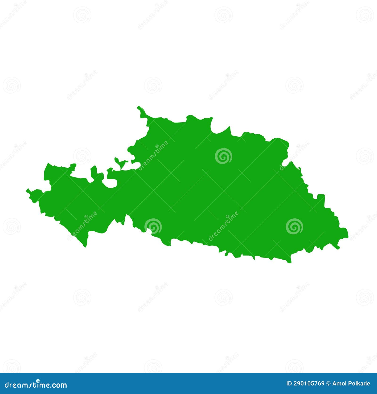 Beed District Map with Green Color. Beed a Dist of Maharashtra Stock ...